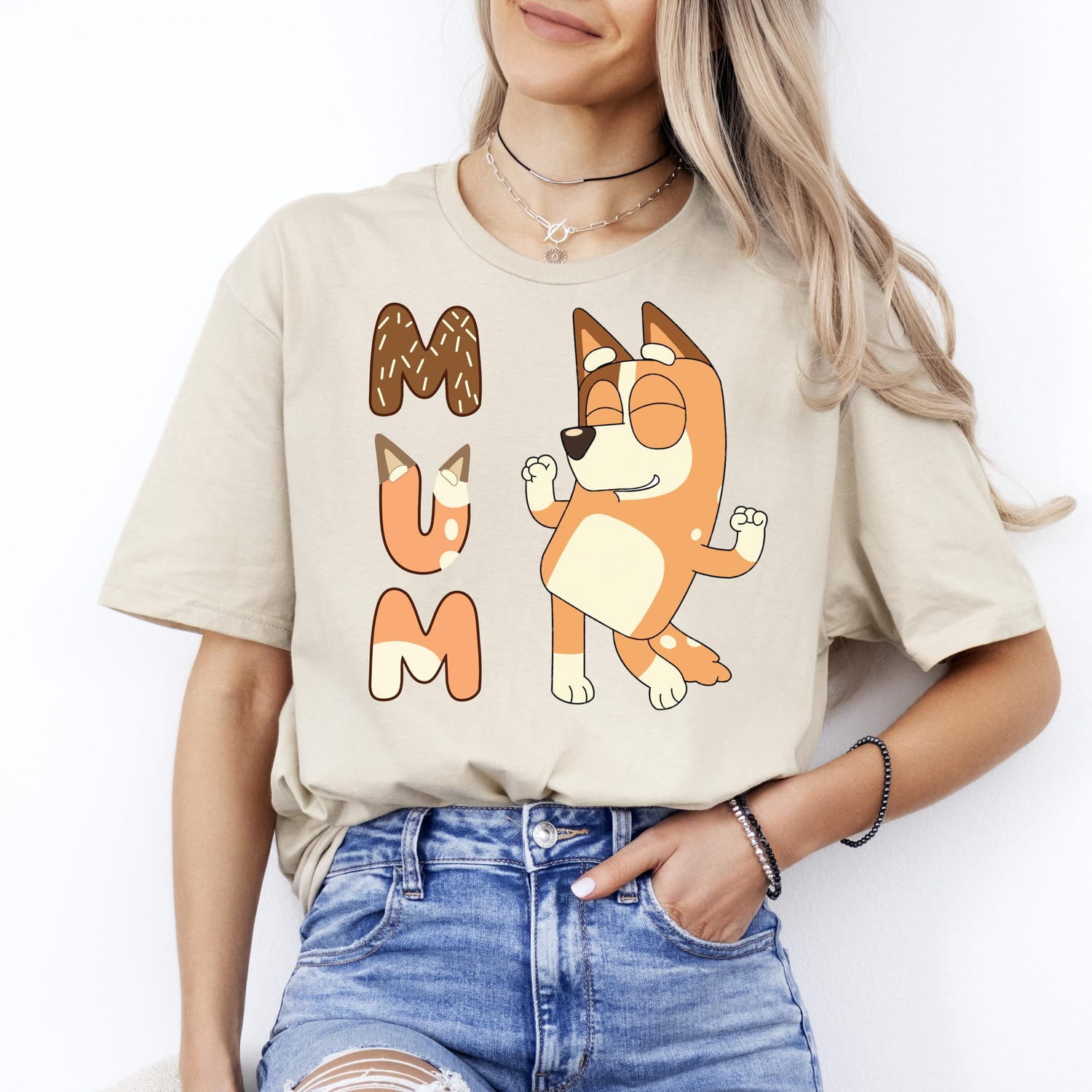 Bluey Retro Rad Mom Shirt, Chilli Heeler, Family Shirt, Unisex S-5XL ...