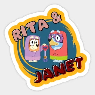 Bluey Rita And Janet Sticker Bluey Stickers For Kids, Bluey Stickers ...