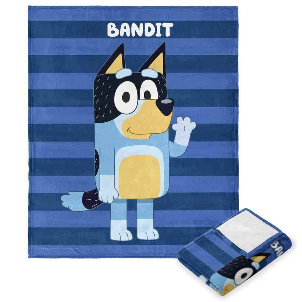 Bluey Roll Call Bandit Kids Silk Touch Throw Blanket - Walmart.com