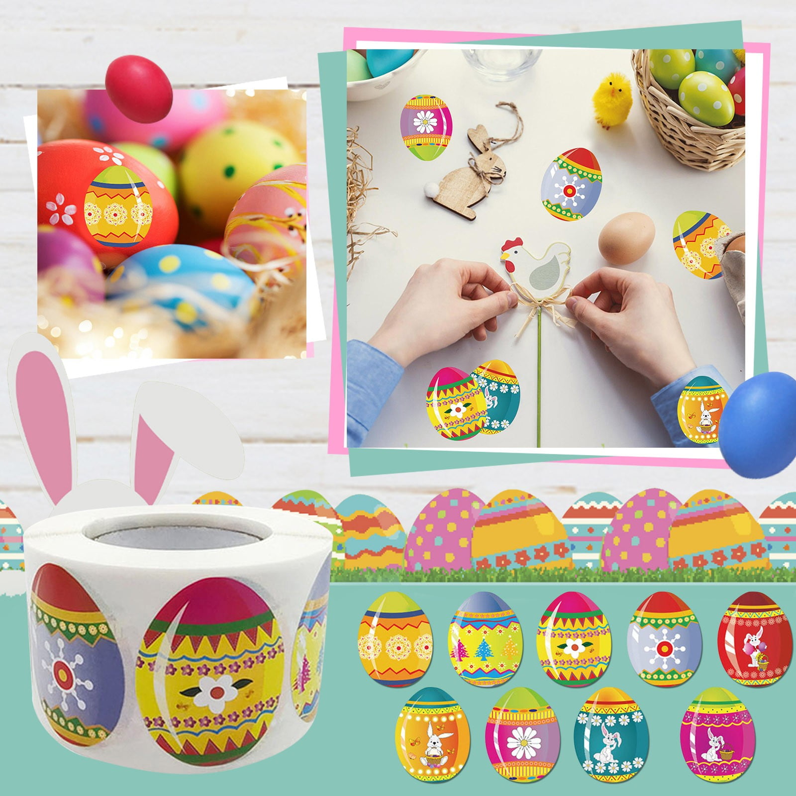 Bluey Room Decor 500 1 Easter Decorations Holiday Day Gift Stickers ...