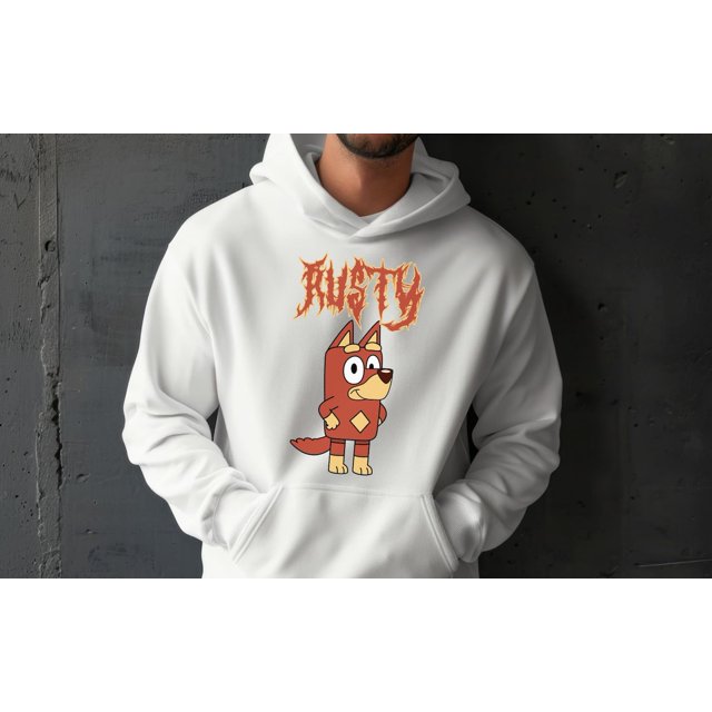 Bluey Rusty Metal Shirt, Bluey & Goth Design, Deathmetal Rock, Unisex S ...