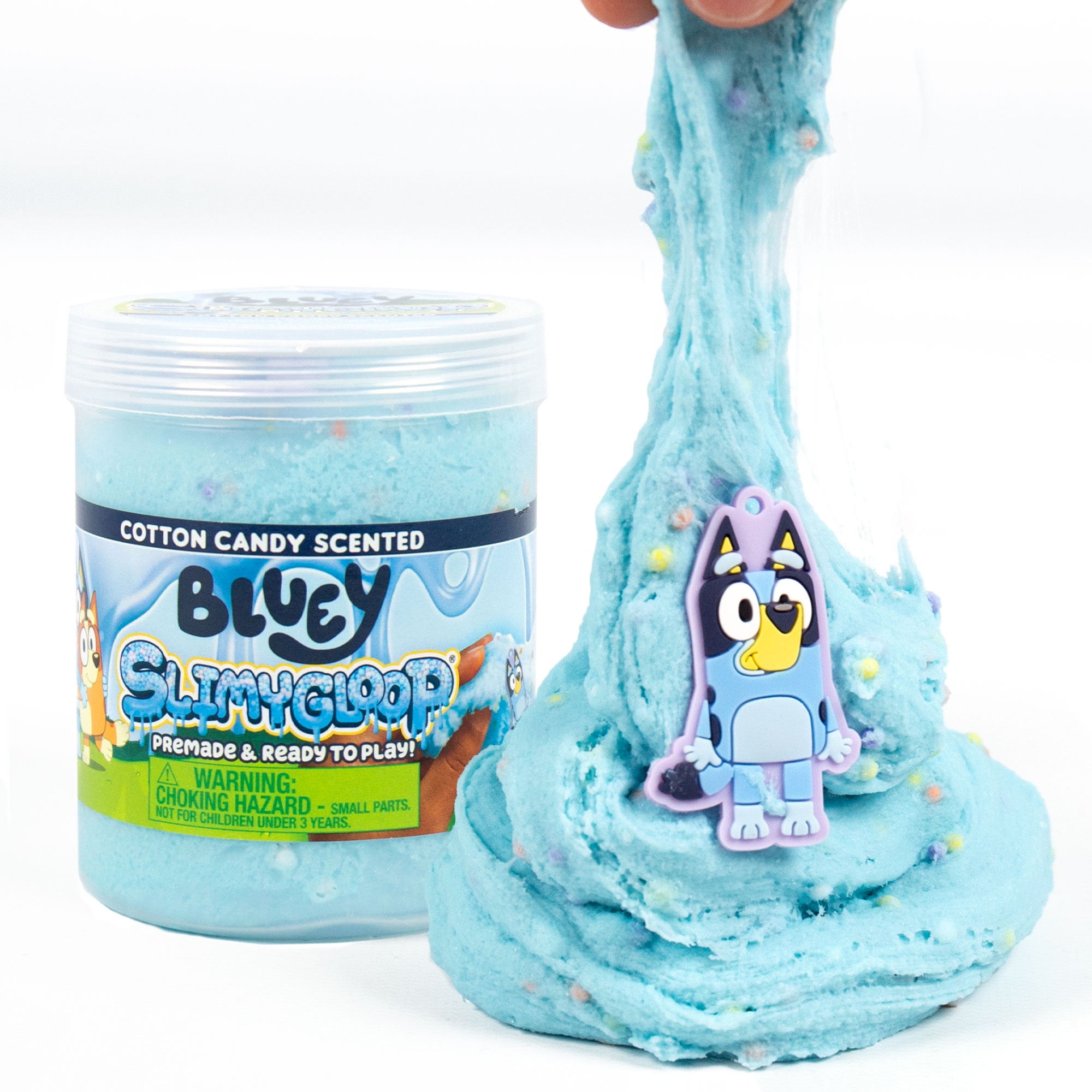 Bluey SLIMYGLOOP, 7.5 oz. Pre-Made Cotton Candy-Scented Cloud Blue ...
