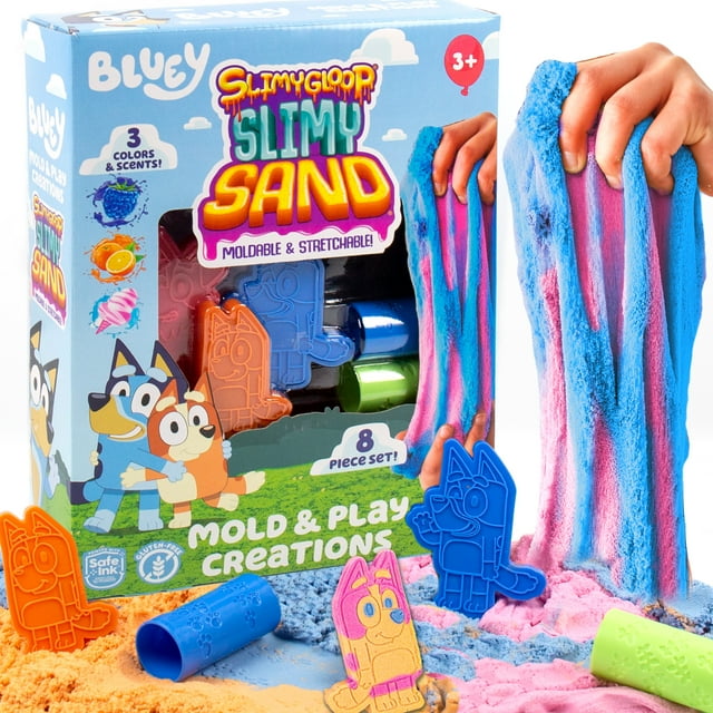 Bluey SLIMYGLOOP Slimy Sand Mold & Play Creations, Boys and Girls ...