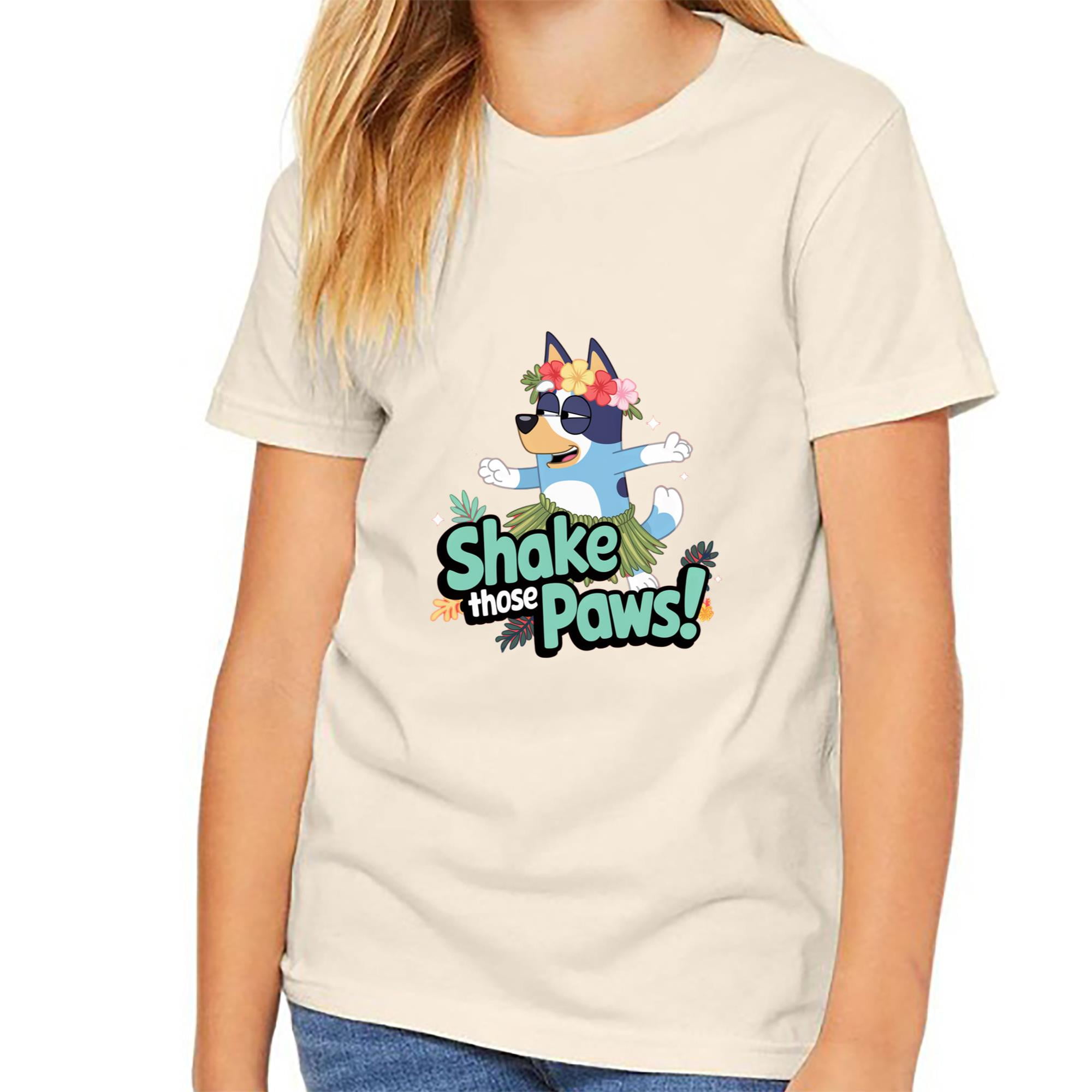 Bluey Shake Those Paws Dance Party Design, Fun Cartoon Pup Movement For ...