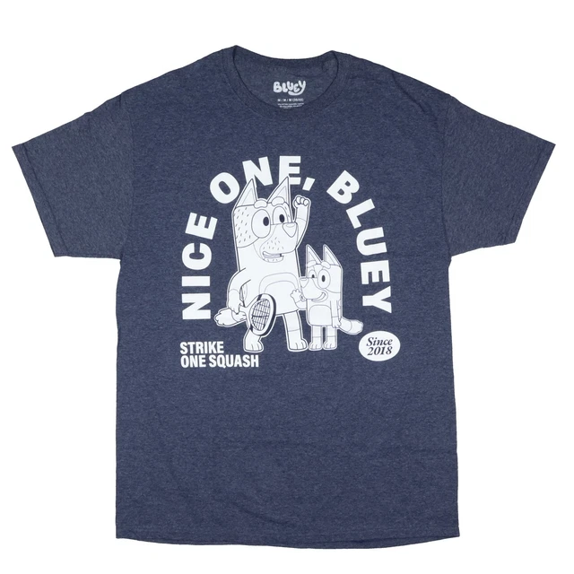Bluey Shirt Men'S Nice One Strike And Squash Adult Short Sleeve Graphic ...