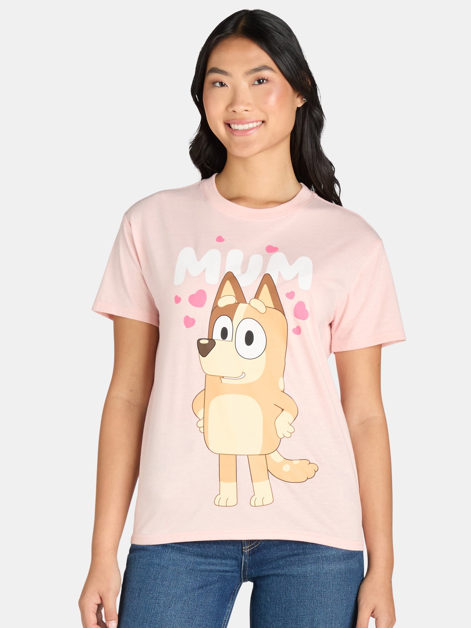 Bluey Women’s Chilli Graphic Tee with Short Sleeves, Sizes XXS-XXL ...