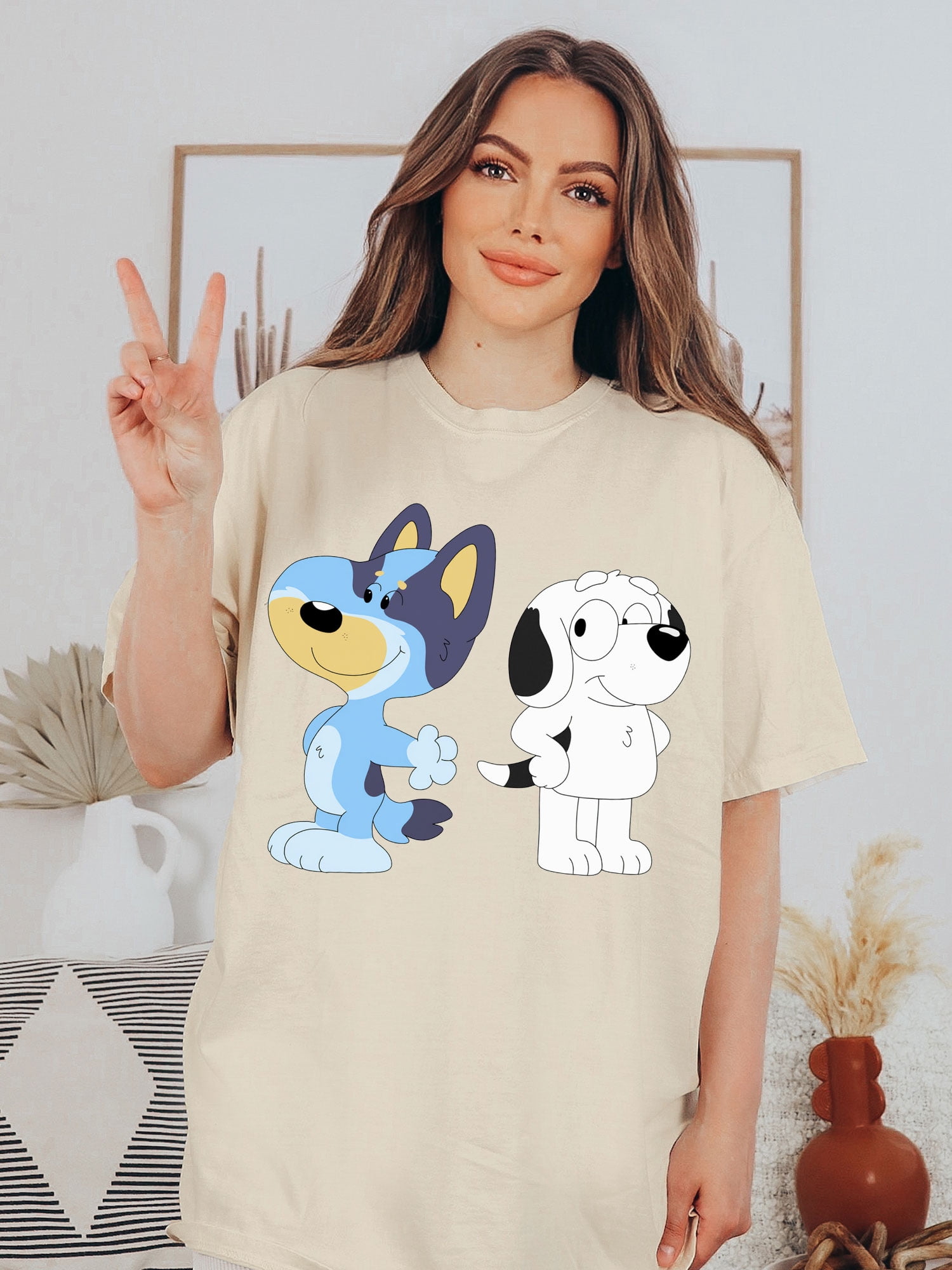 Bluey Snoopy Heeler X Snoopy T-Shirt Shirt, Size S, Tee White New ...