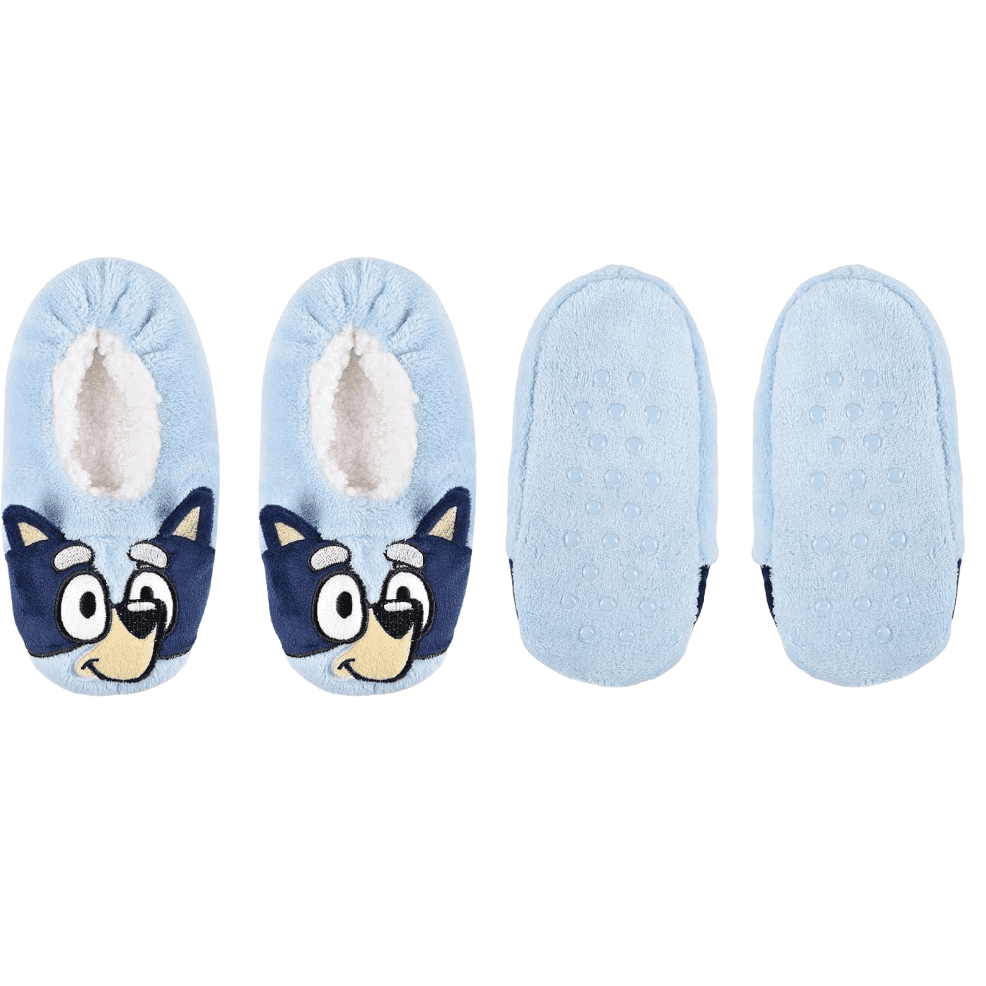 Bluey Snuggle Kids Plush Blue Slipper Socks, Unisex Size 13-4 - Walmart.com