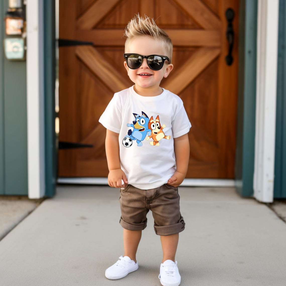 Bluey Soccer Ball, Fun Blue Dog Theme, Birthday Gift Idea, Bella Canvas ...