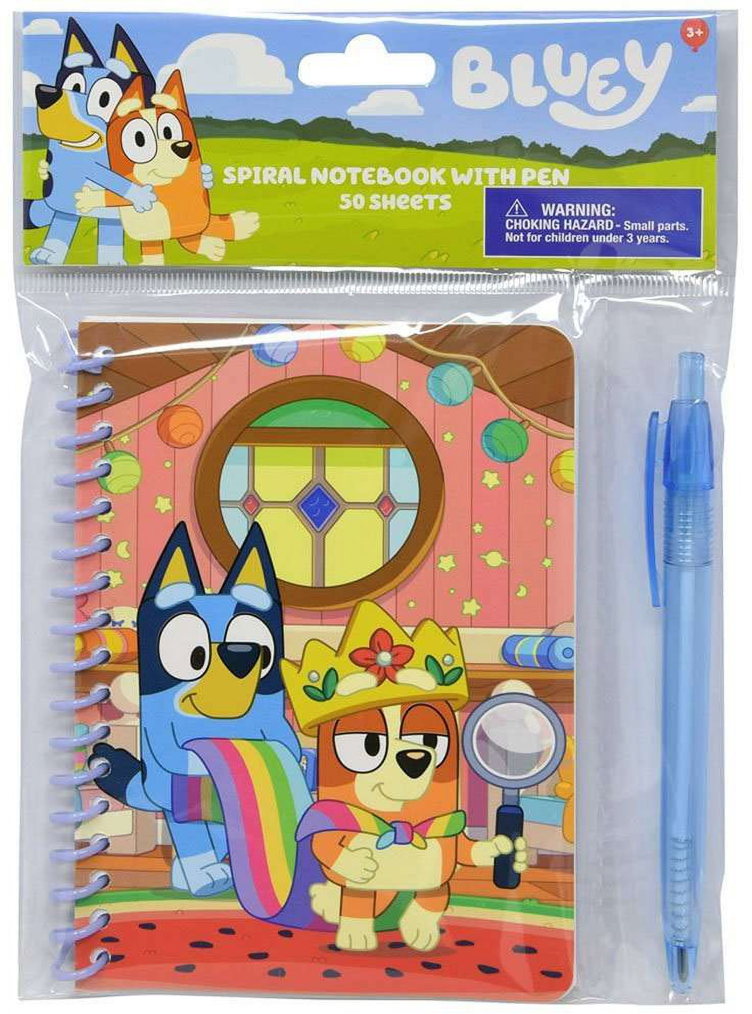 Bluey Spiral Notebook with Pen 50 Sheets - Walmart.com
