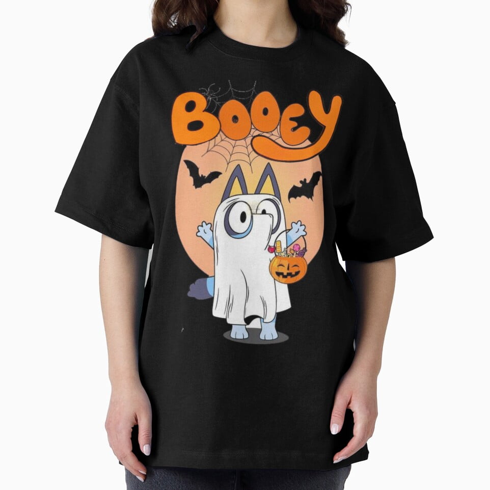 Bluey Spooky Season Funny Ghost Booey Halloween Unisex T-Shirt ...