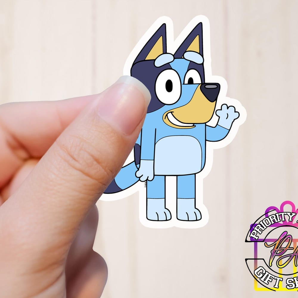 Bluey Stickers Easy Peel Waterproof Vinyl Sticker 7, Water Bottle ...