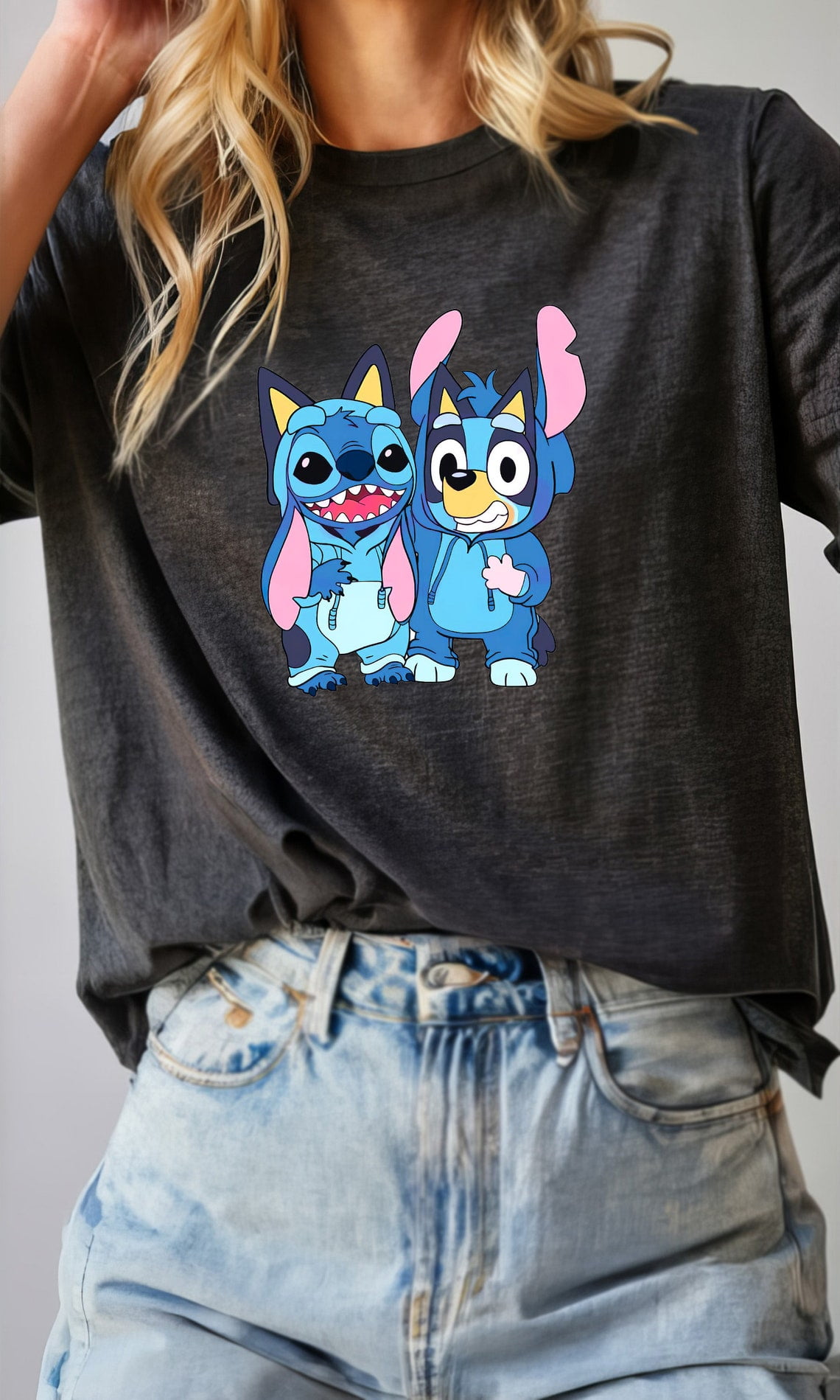 Bluey Stitch T-Shirt, Disney Bluey Shirt, Disney Stitch Shirt, Funny ...