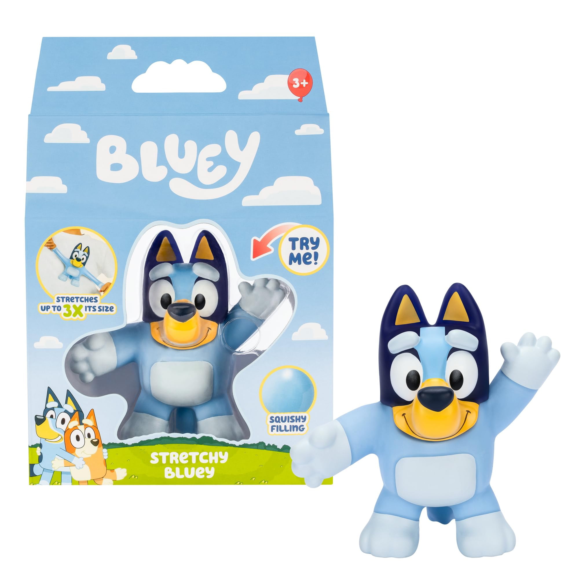 Bluey, Stretchy Bluey, Stretch Her Up To 3 Times Her Size, Ages 3 ...