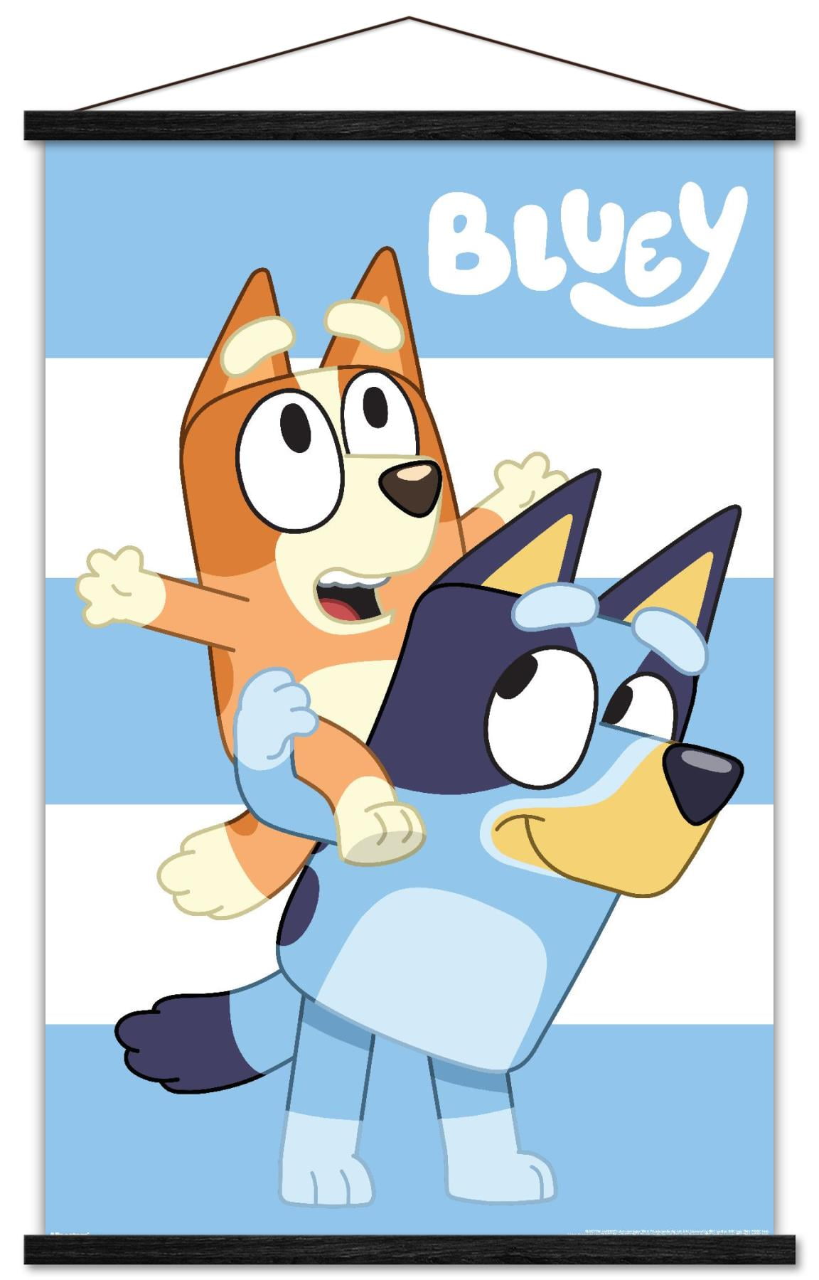 Bluey - Stripes Wall Poster with Magnetic Frame, 22.375" x 34 ...