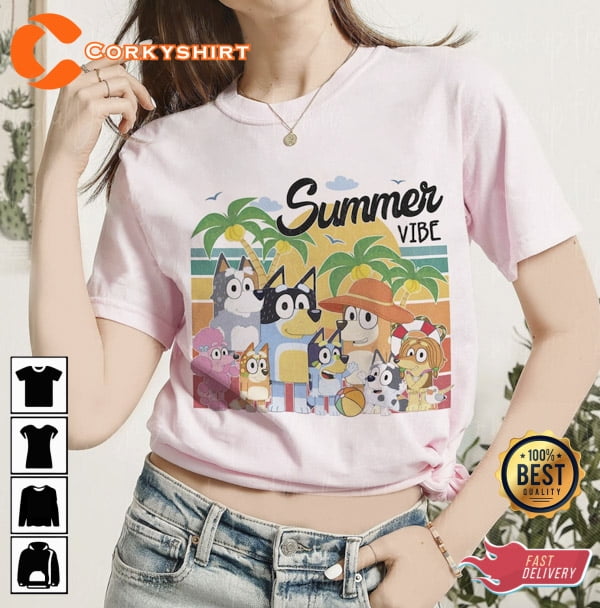 Bluey Summer Family Trip 2023 Beach Vacation Shirt - Walmart.com