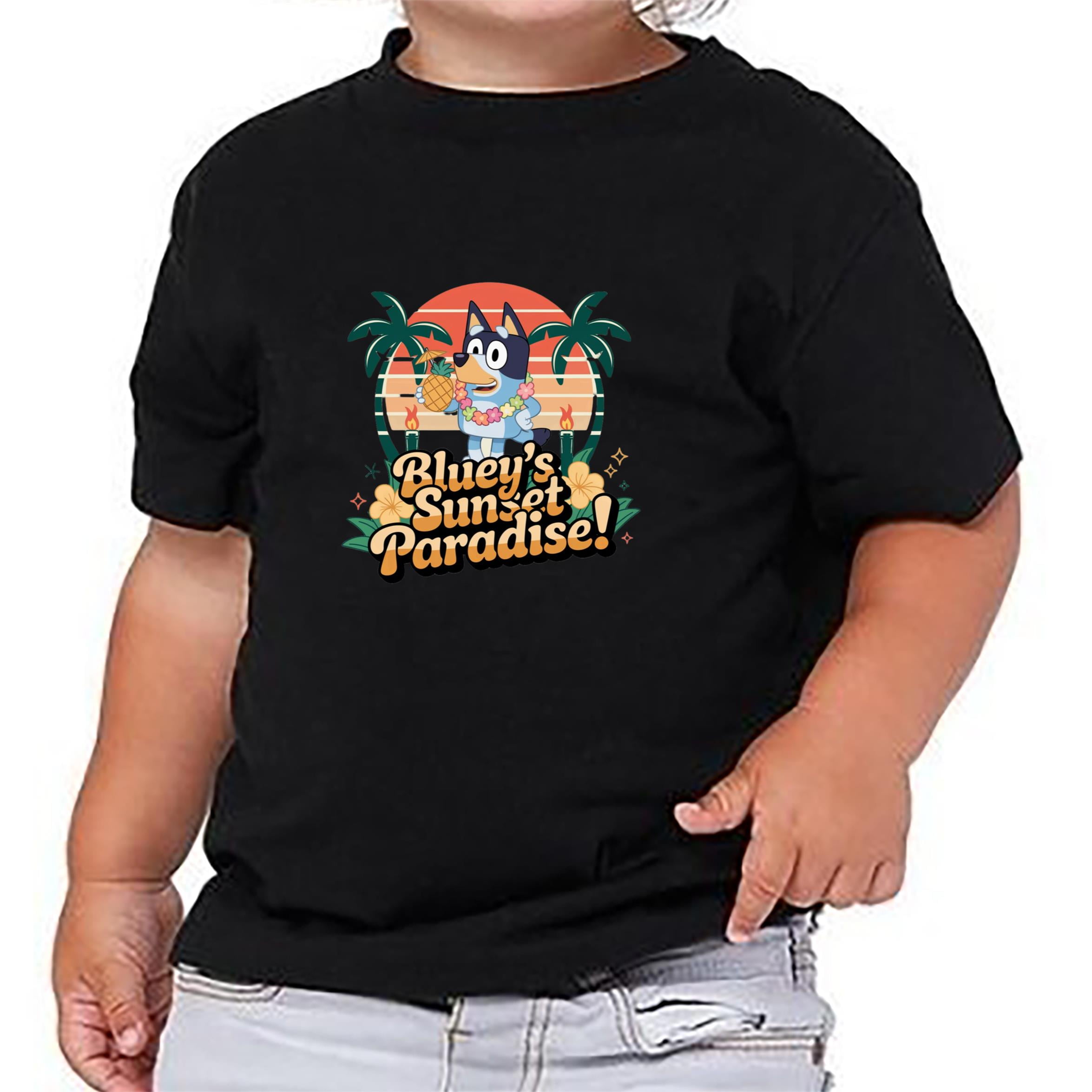 Bluey Sunset Paradise with Bluey, Fun Cartoon Design, Bella Canvas ...