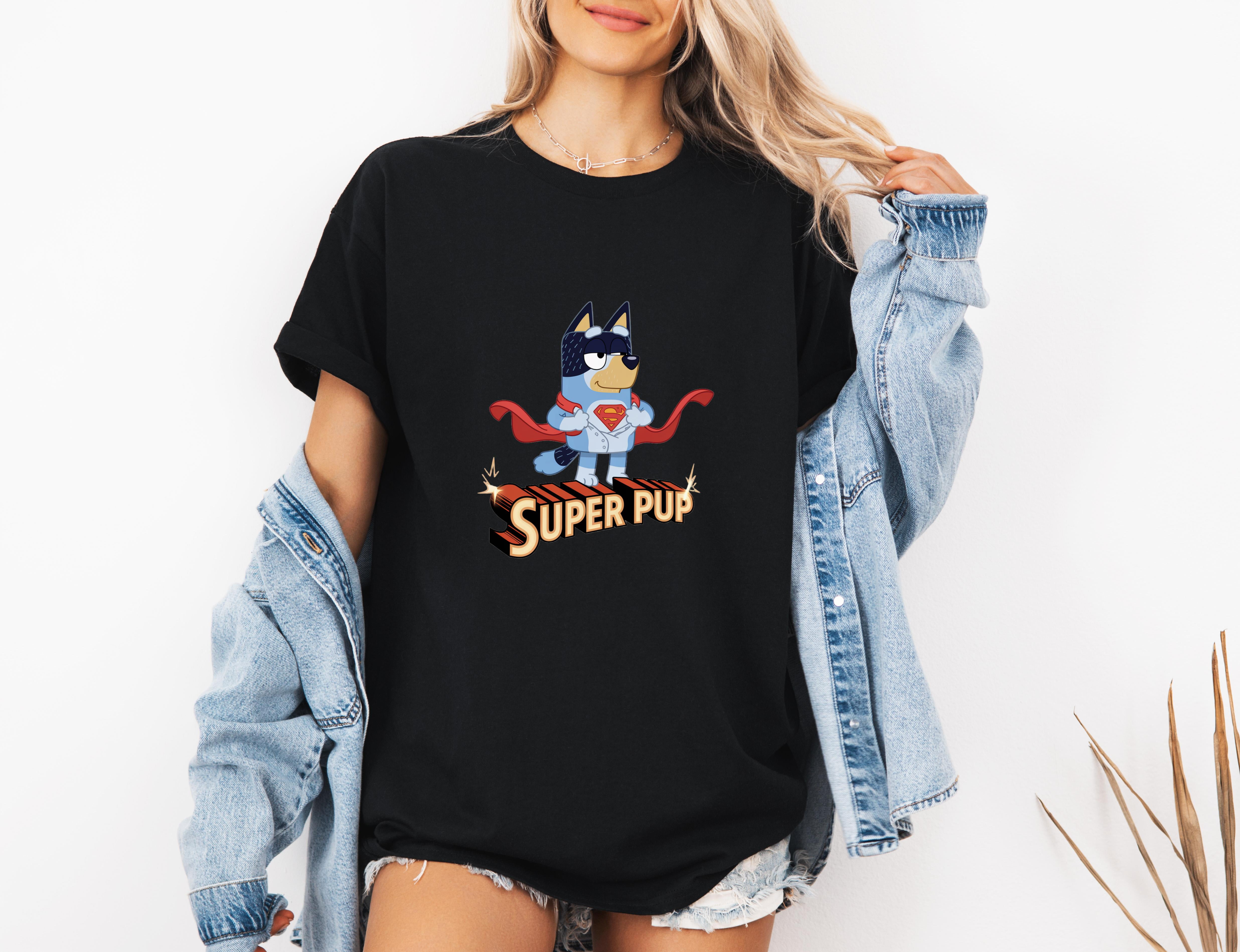 Bluey Super Pup 1 T-shirt, Heroic Design, Unisex S-5XL Shirt ...