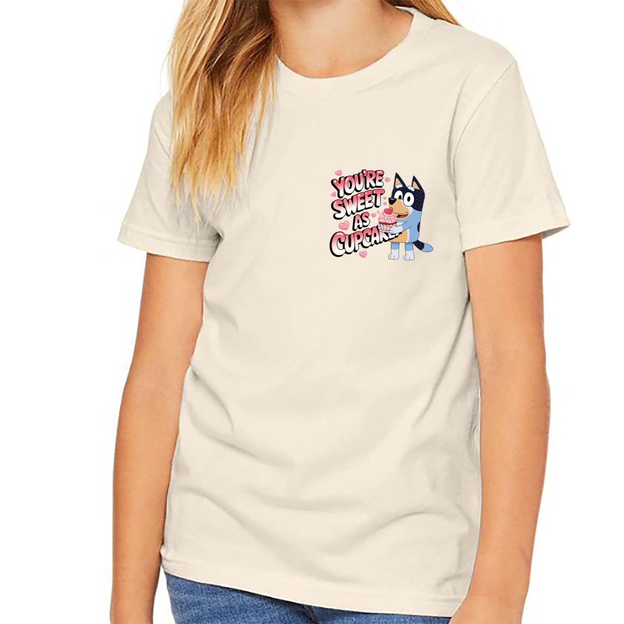 Bluey Sweet As A Cupcake Pup With Pink Frosting Love, Yummy-Themed Design For Cute And Fun Kids ...