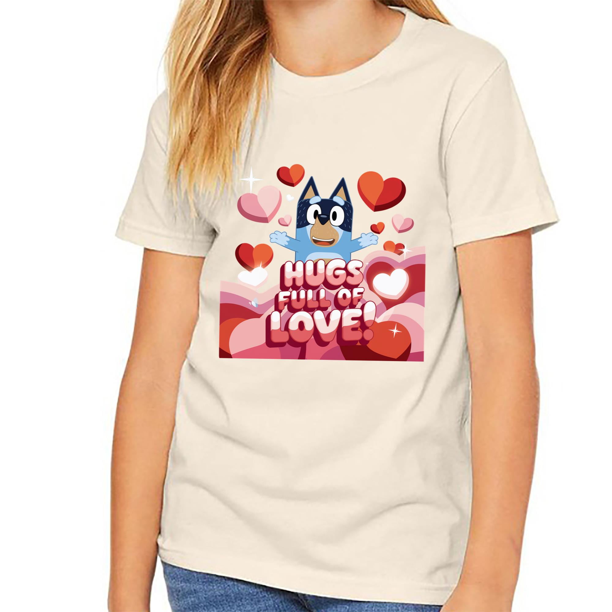 Bluey Sweet Pup With Big Hug Energy, Love-Themed Cartoon Design For ...