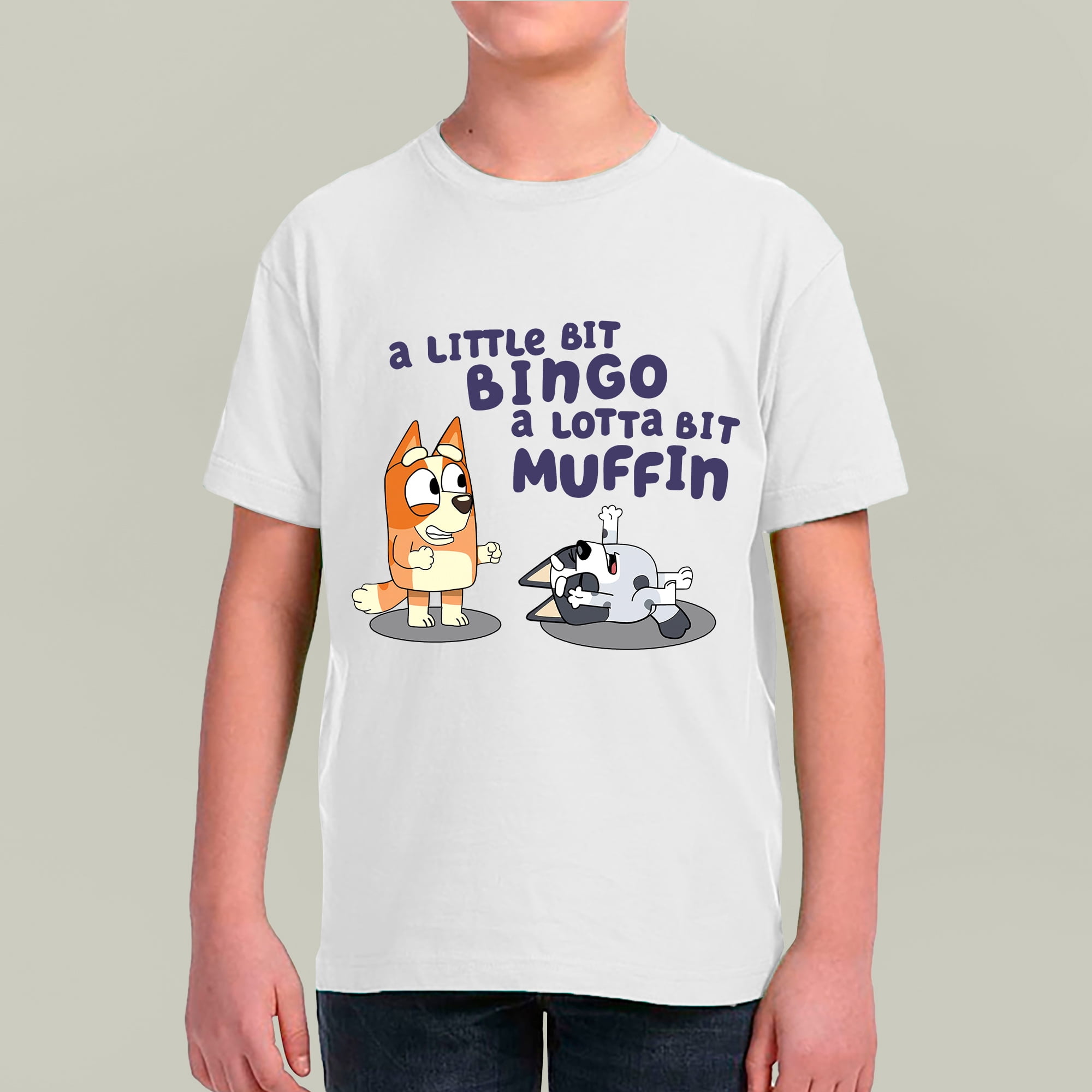 Bluey T-Shirt A Little Bit Bingo A Lotta Bit Muffin Toddler Shirt, Size ...