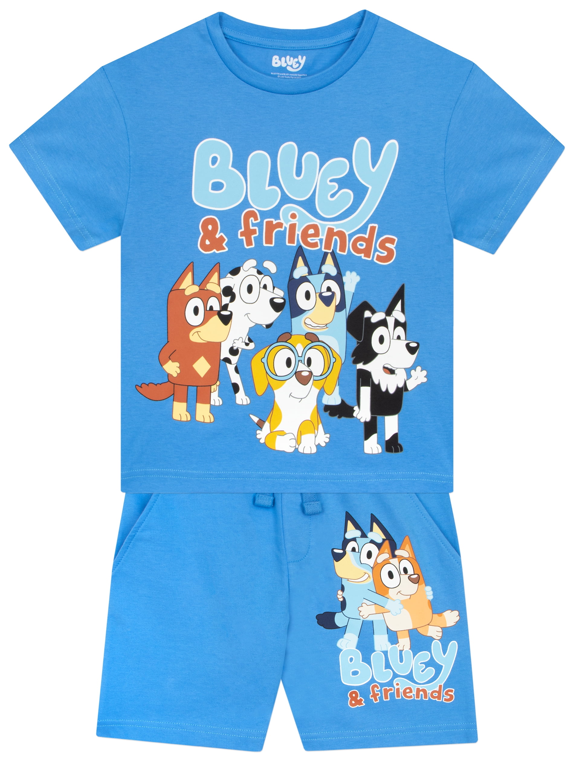 Bluey T-Shirt And Shorts Set Blue Sizes 2T-8 - Walmart.com