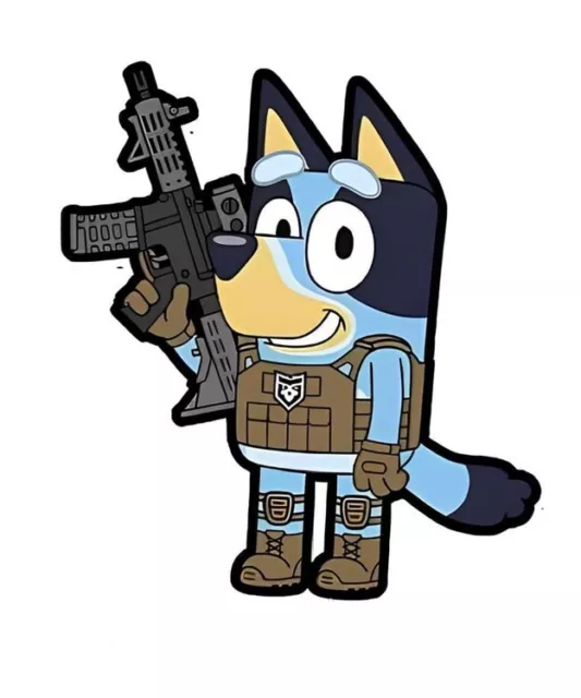 Bluey Tactical Bluey Sticker Phone Decal Water Bottle Stickers Car ...