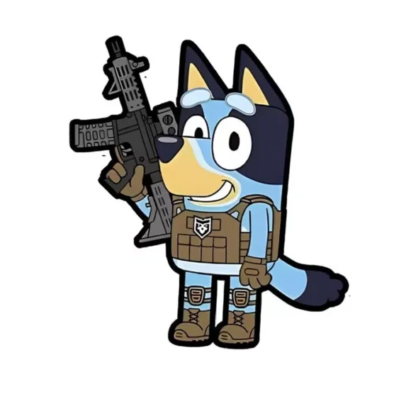 Bluey Tactical Bluey Sticker Phone Decal Water Bottle Stickers Car ...