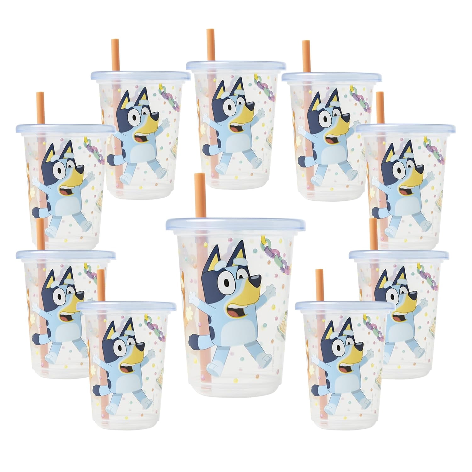Bluey Take & Toss Toddler Straw Cups - Spill Proof Toddler Sippy Cups ...