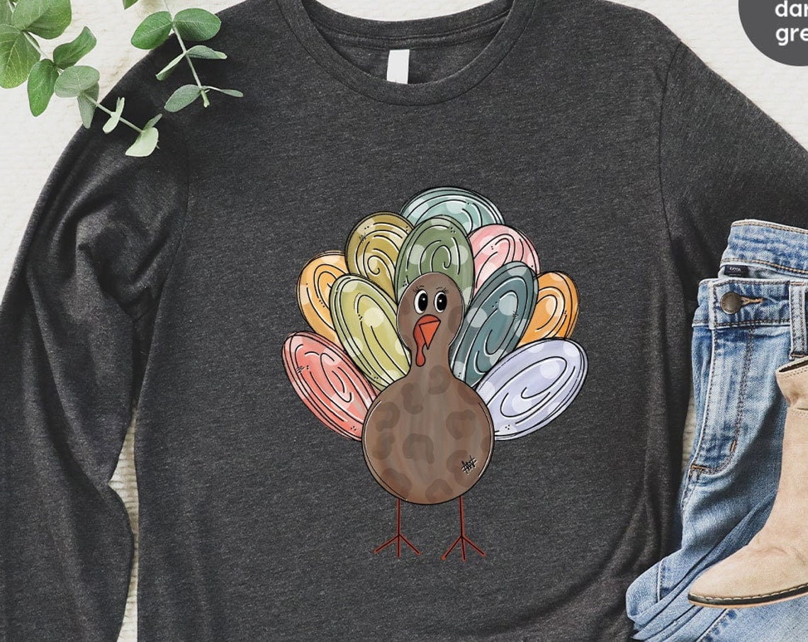 Bluey Thanksgiving SweatShirt, Her, Fall Crewneck Sweatshirt, Turkey ...