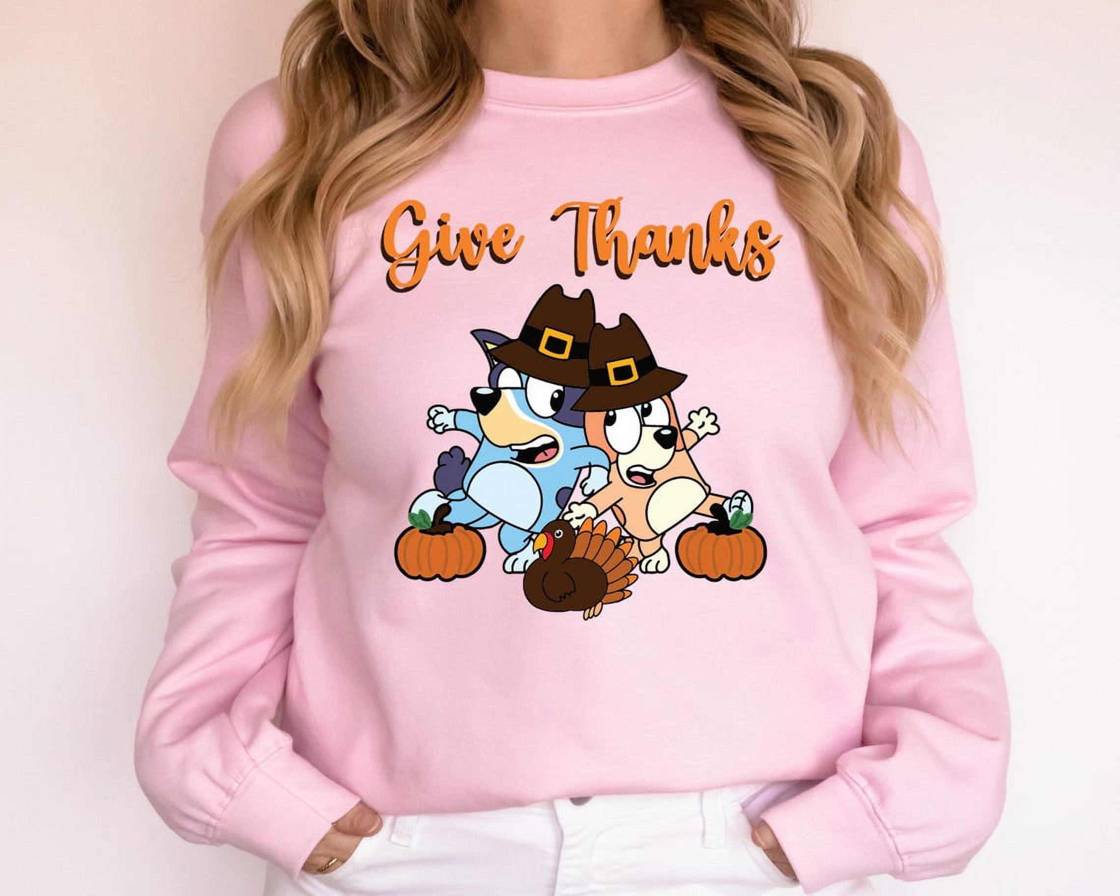 Bluey Thanksgiving Sweatshirt, Kids Thanksgiving Shirt, Bluey Holiday ...