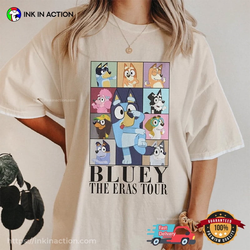 Bluey The , Bluey Family Characters Vintage Shirt - Print Your Thoughts ...