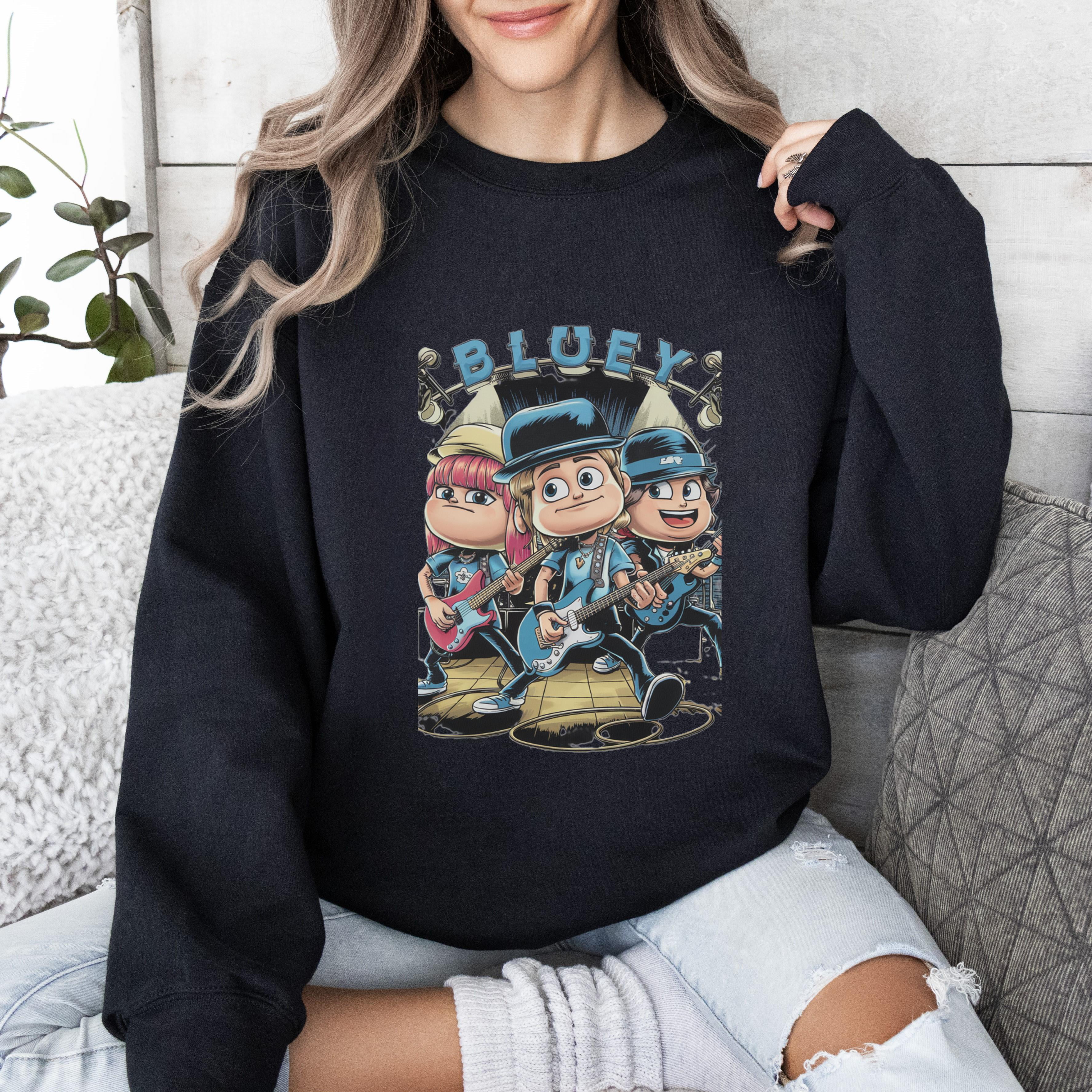 Bluey The Heelers Band Graphic Tee Men's 2025 World Tour SWEATSHIRT ...