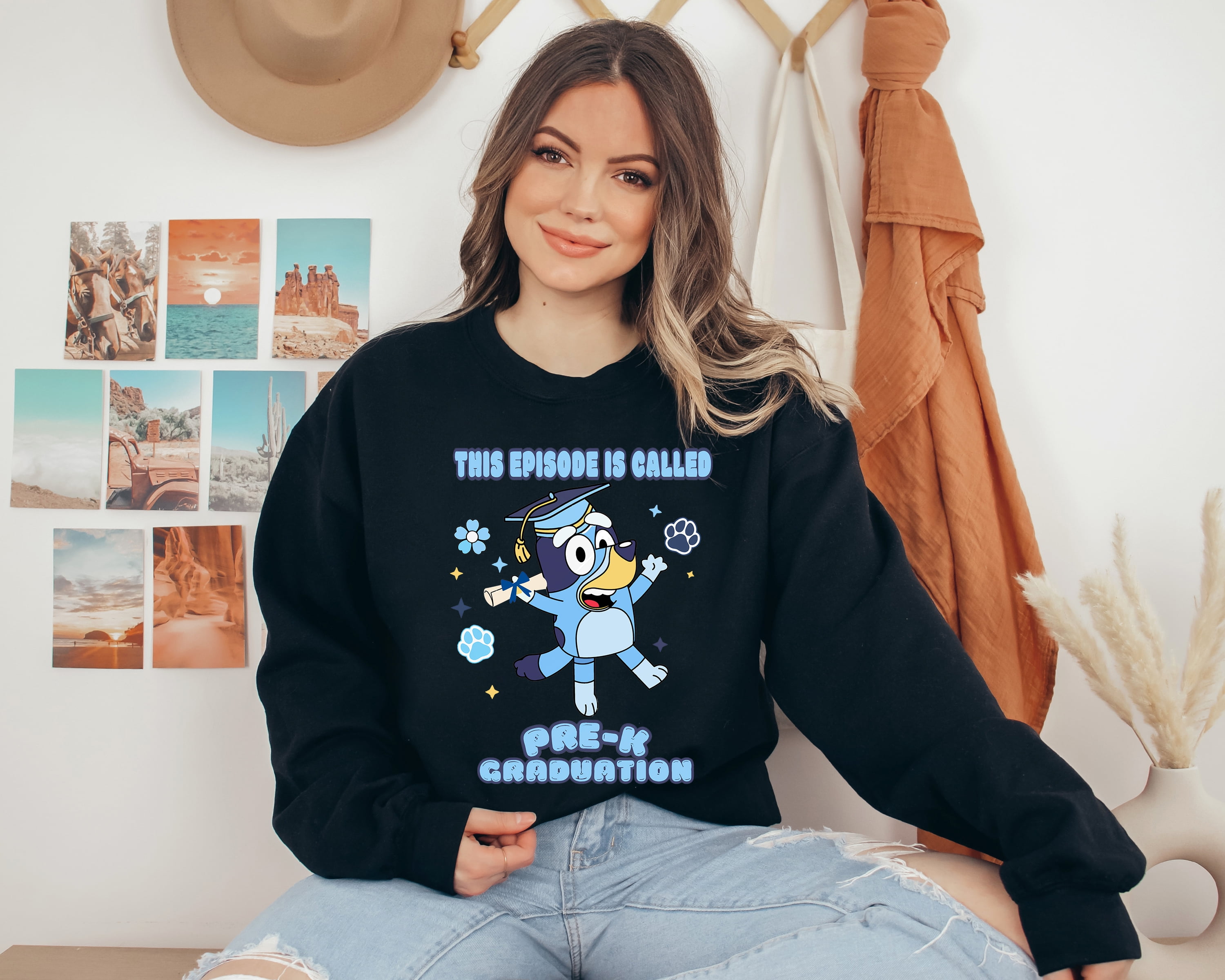 Bluey This Episode Is Called Pre K Graduation Shirt Crewneck Sweatshirt ...