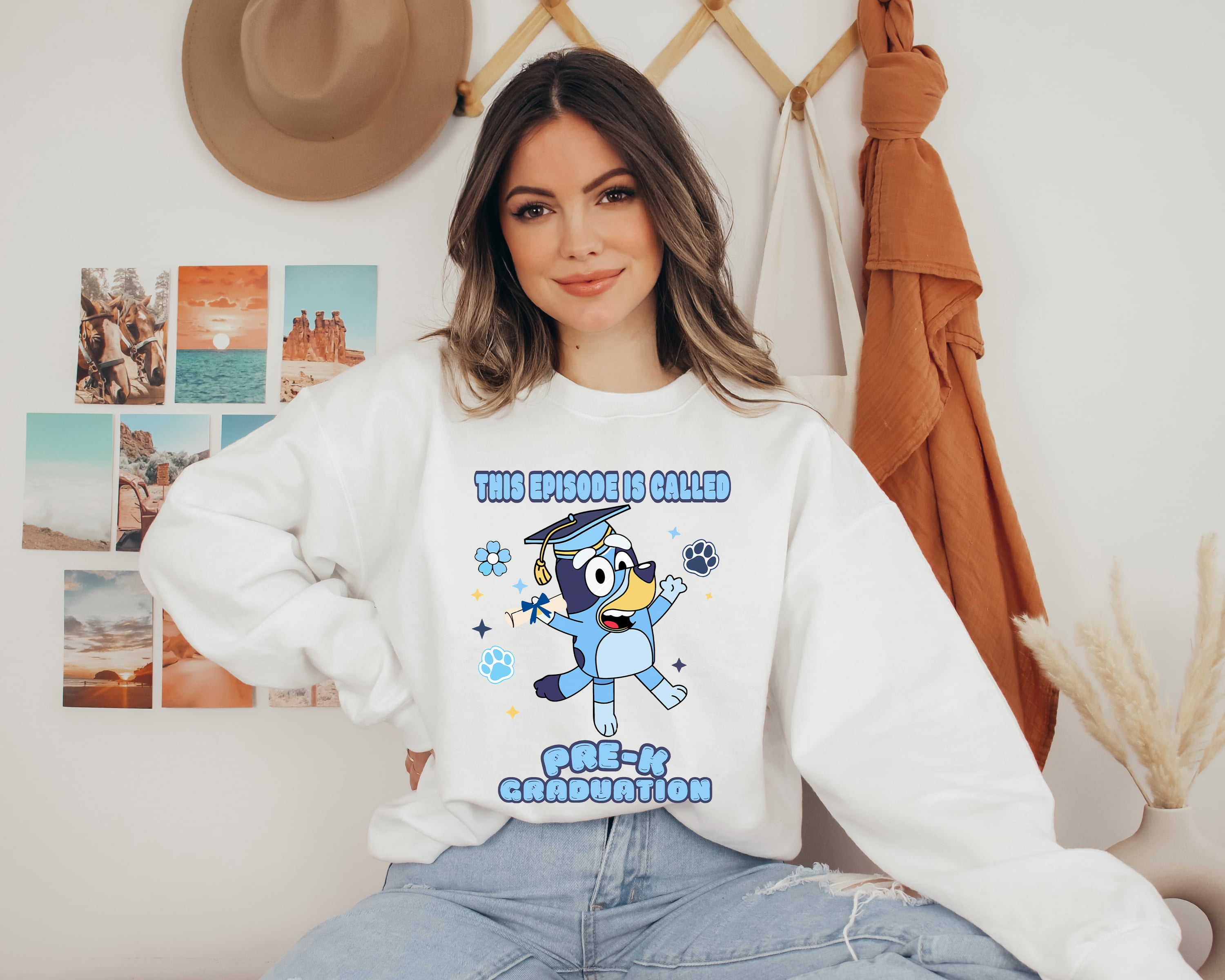 Bluey This Episode Is Called Pre K Graduation Shirt Crewneck Sweatshirt ...