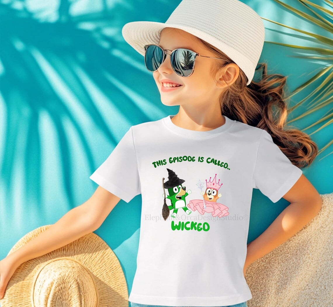 Bluey This Episode Is Called Wicked Theme, Cute Glinda and Elphaba Gift ...