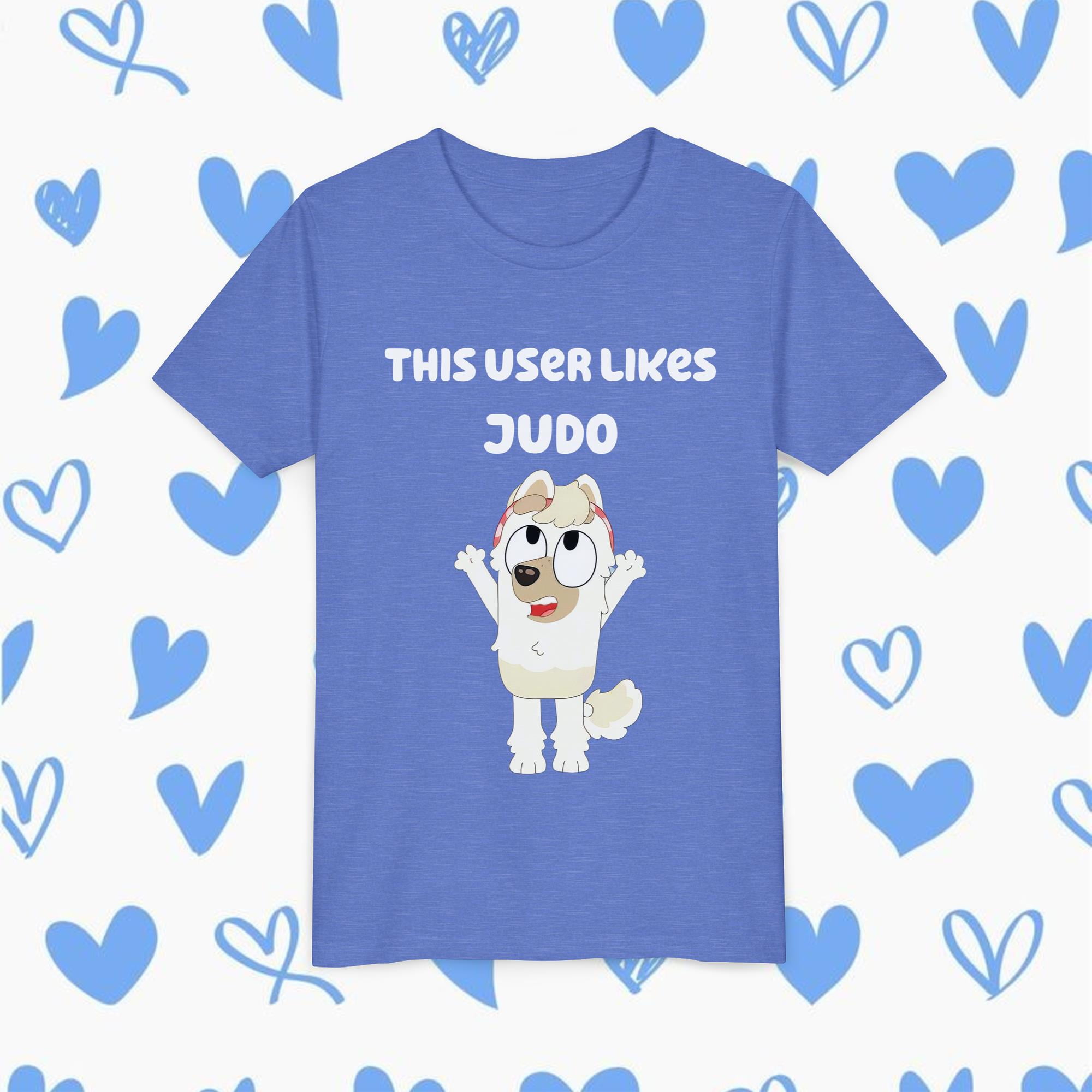 Bluey "This User Likes Judo" Kids Graphic Crewneck T-Shirt, 100% Bella ...