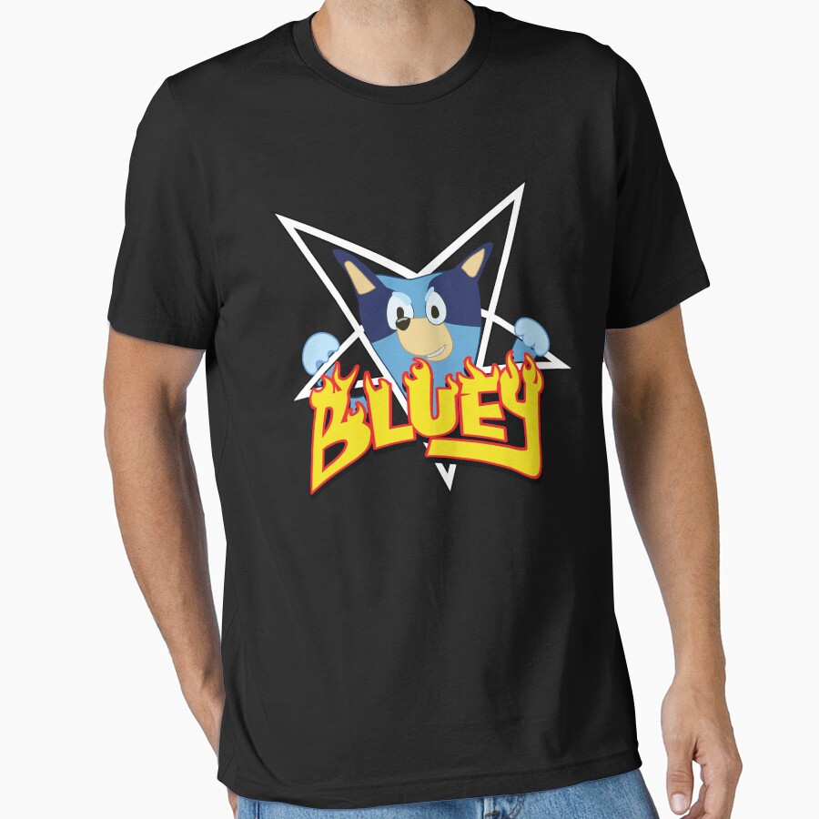 Bluey Thrash Metal Australian Dog Skater Essential T-Shirt - Walmart.com