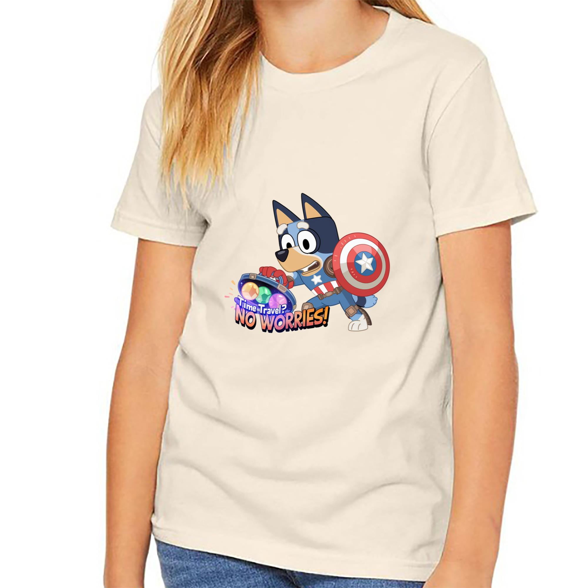 Bluey Time-Traveling Cartoon Pup, Whimsical Sci-Fi Adventure Design For ...