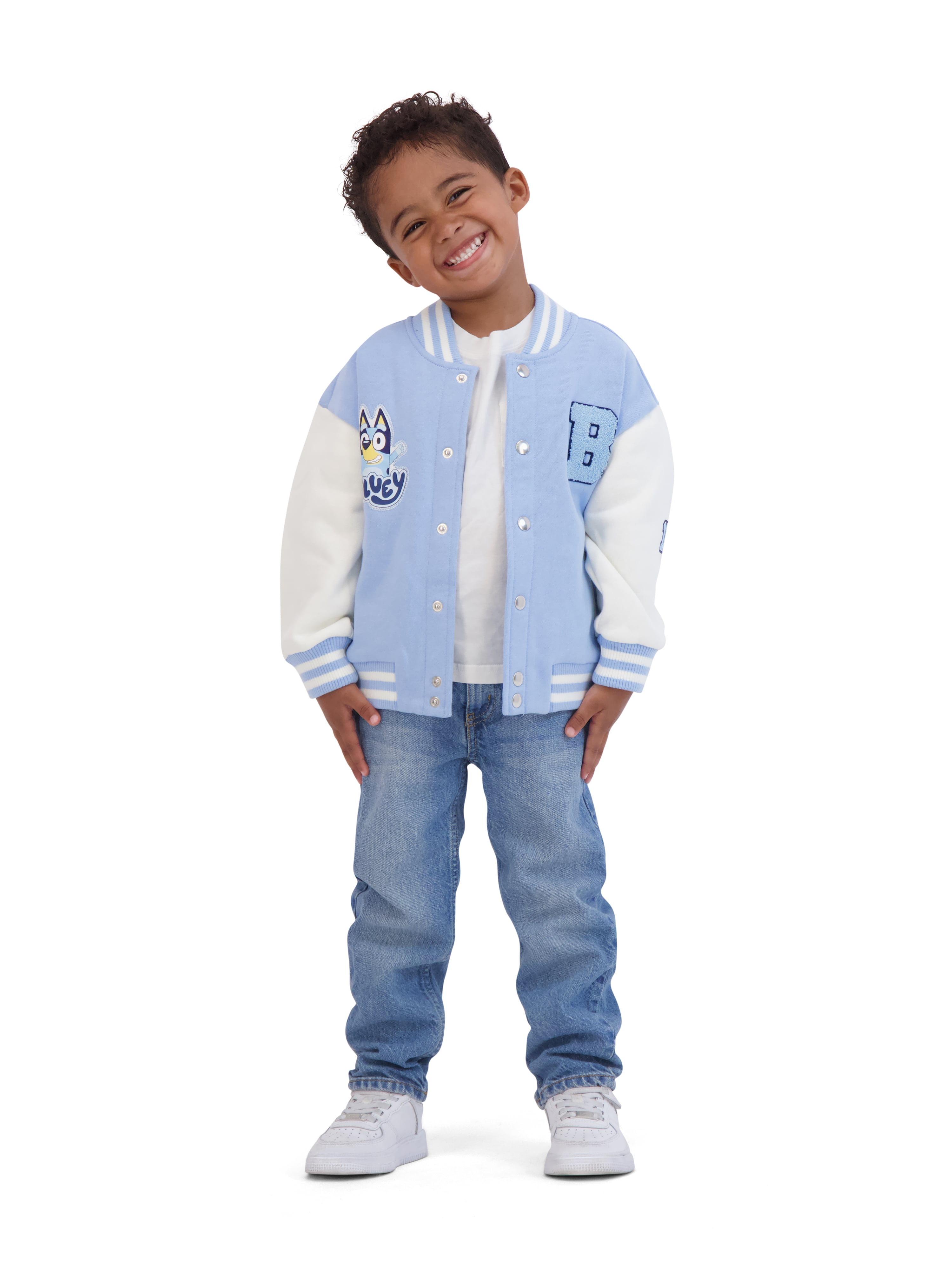 Bluey Toddler Boy Bomber Jacket - Fleece Fabrication - Walmart.com