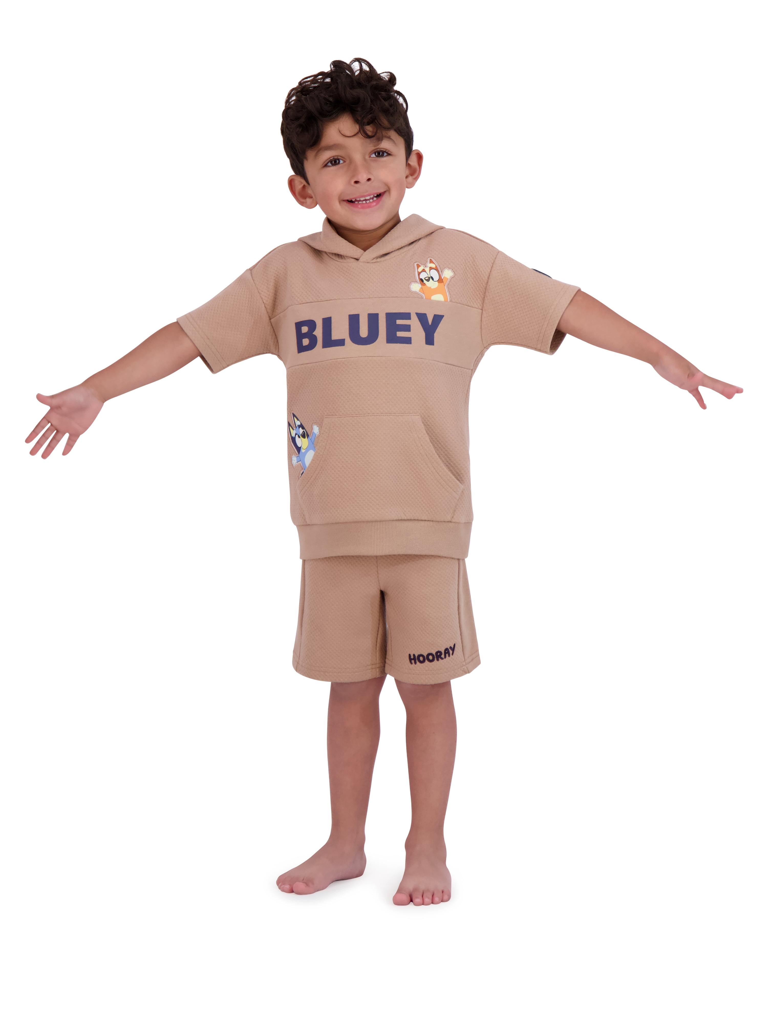 Bluey Toddler Boy Textured Knit Short Set, Sizes 12 Months-5T - Walmart.com