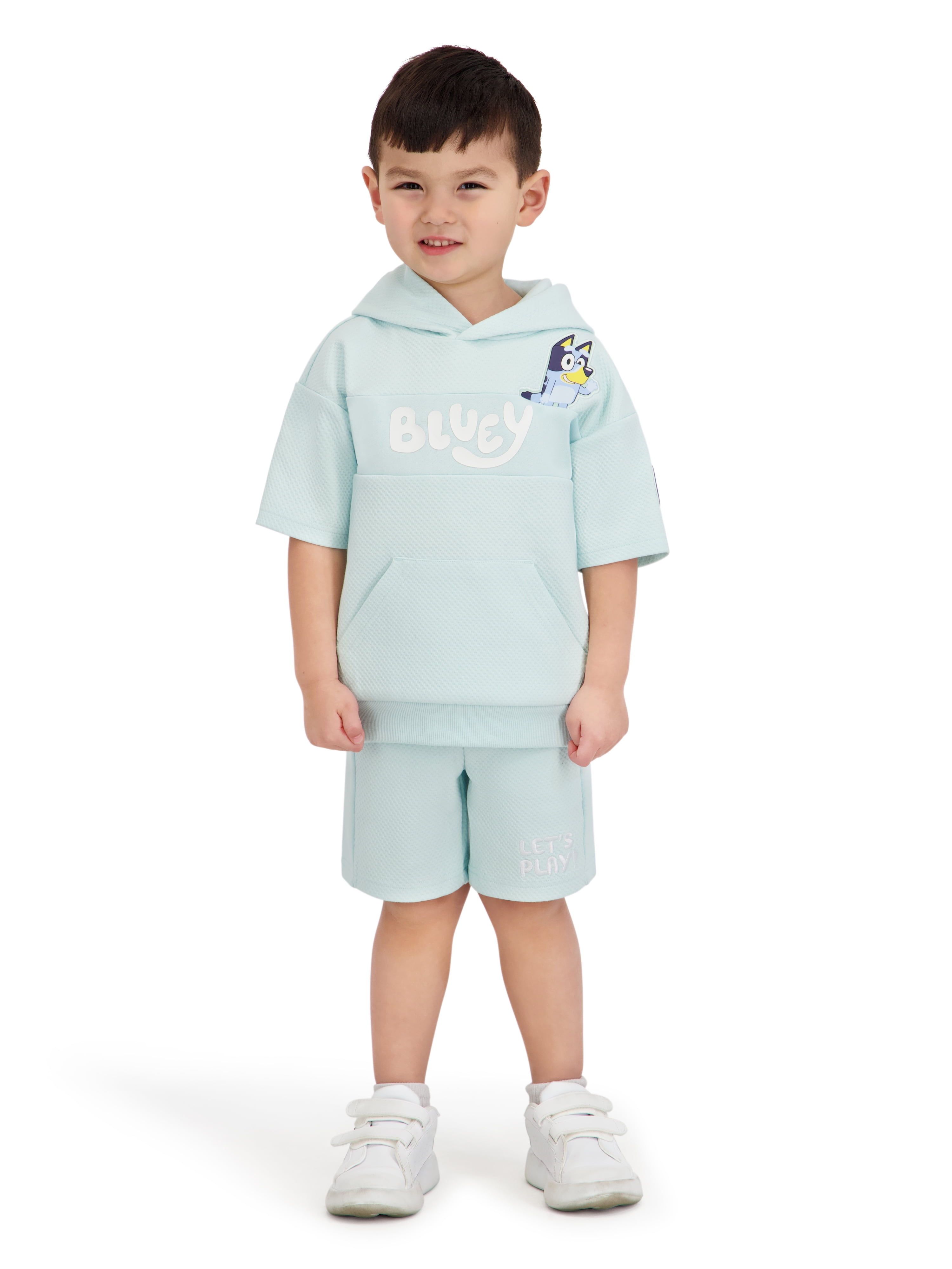 Bluey Toddler Boy Textured Knit Short Set, Sizes 12 Months-5T - Walmart.com