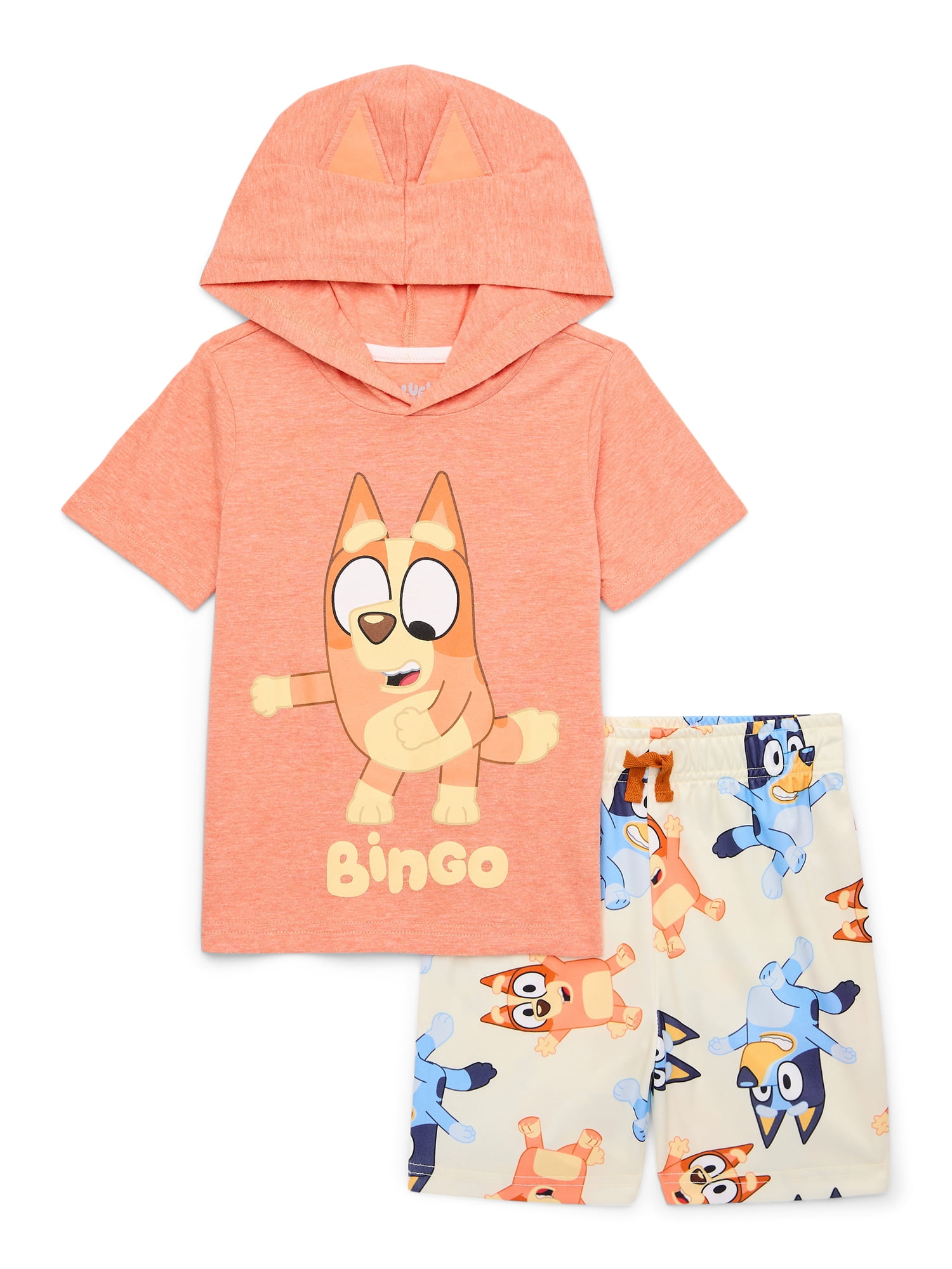 Bluey Toddler Boys Bingo Hooded Tee - Cute & Comfy - Walmart.com