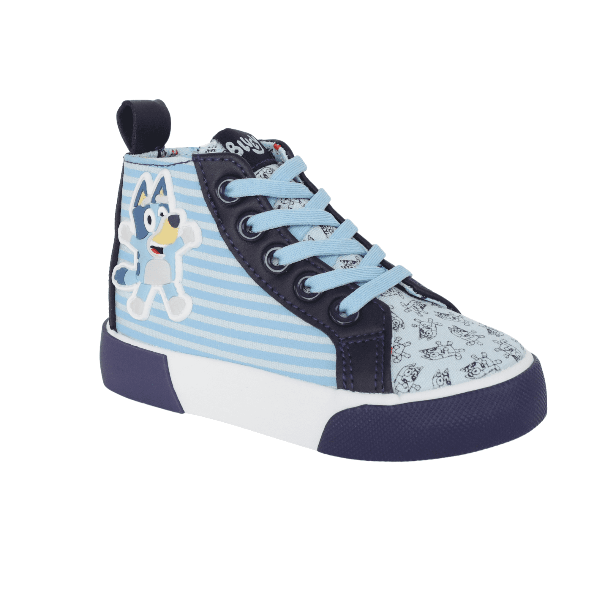Bluey Toddler Kids Zip-Up High Top Sneaker - Walmart.com