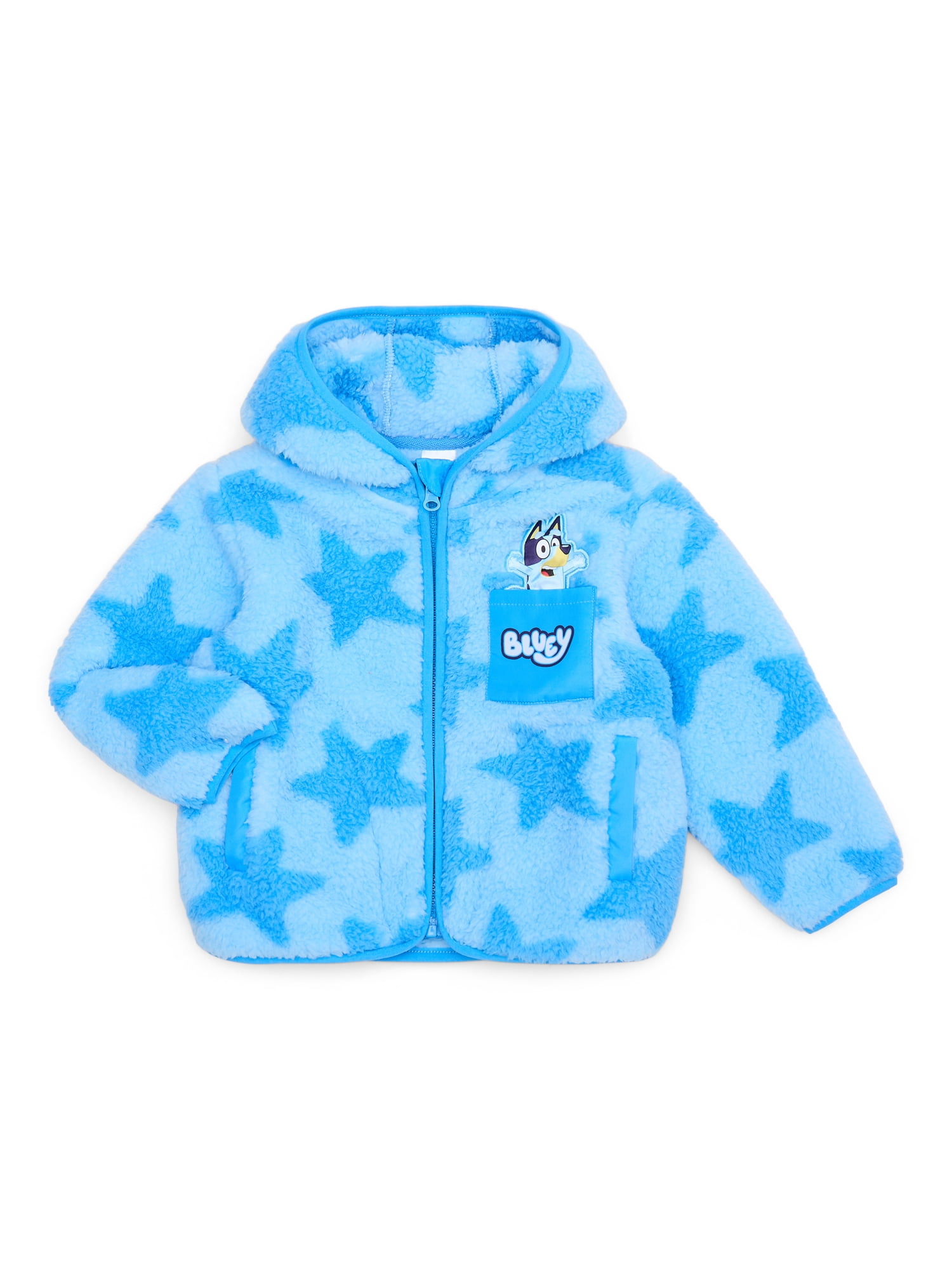 Character Toddler Boy Faux- Shearling Zip Jacket with Hood, Sizes 2T-5T ...