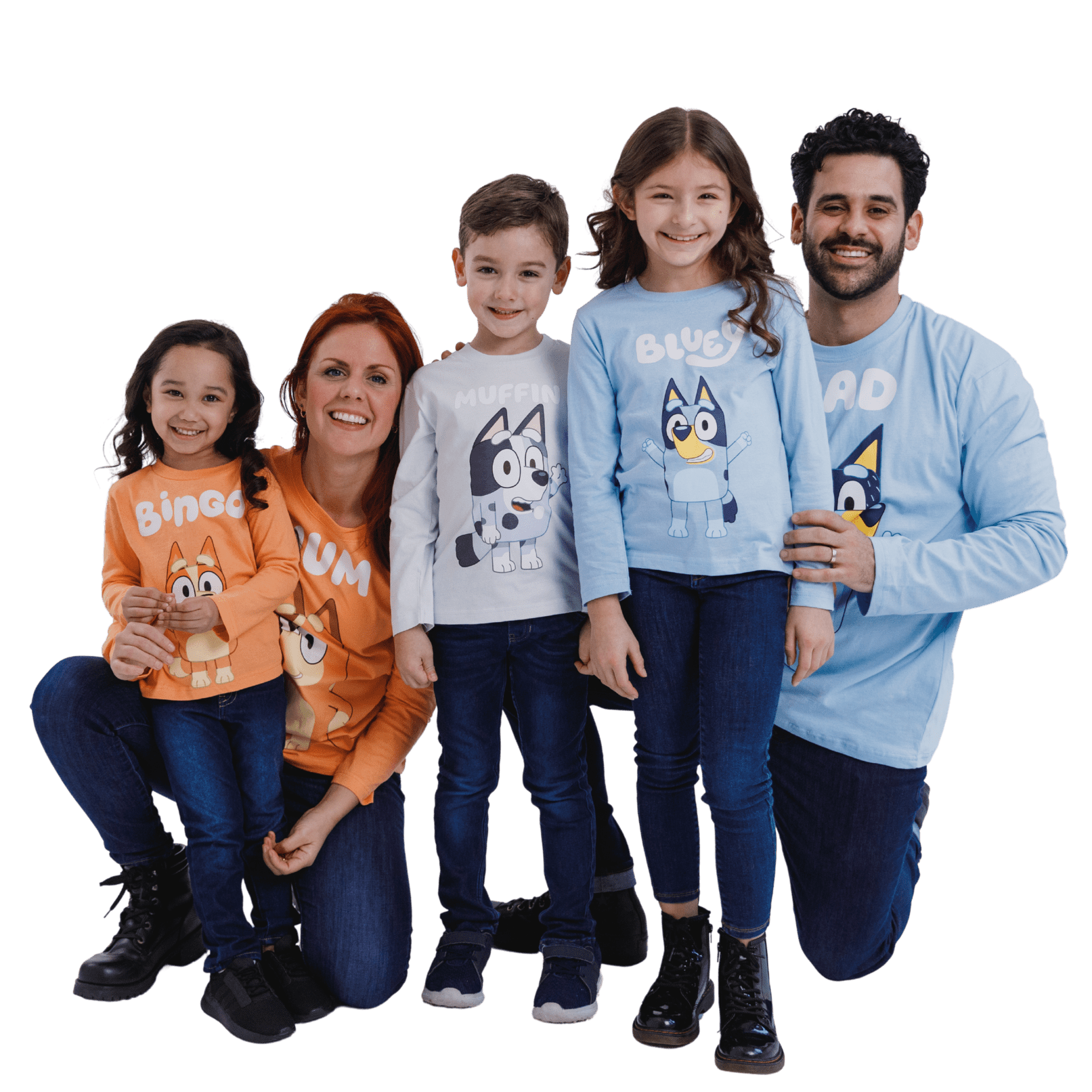 Bluey Toddler Boys Matching Family Long Sleeve T-Shirt Toddler to Big ...