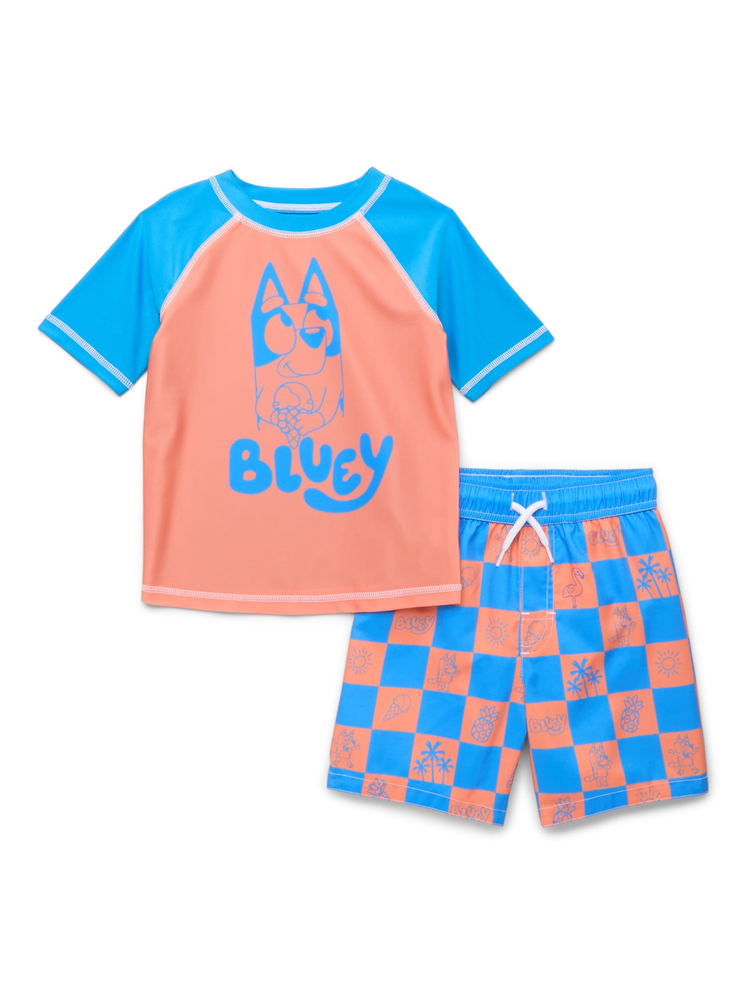 Character Toddler Boy Rash Guard and Swim Shorts Set, 2-Piece, Sizes ...