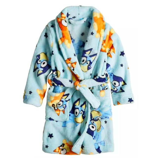Disney Bluey Bathrobe for Toddler Boys - Comfortable Kids' Robe ...
