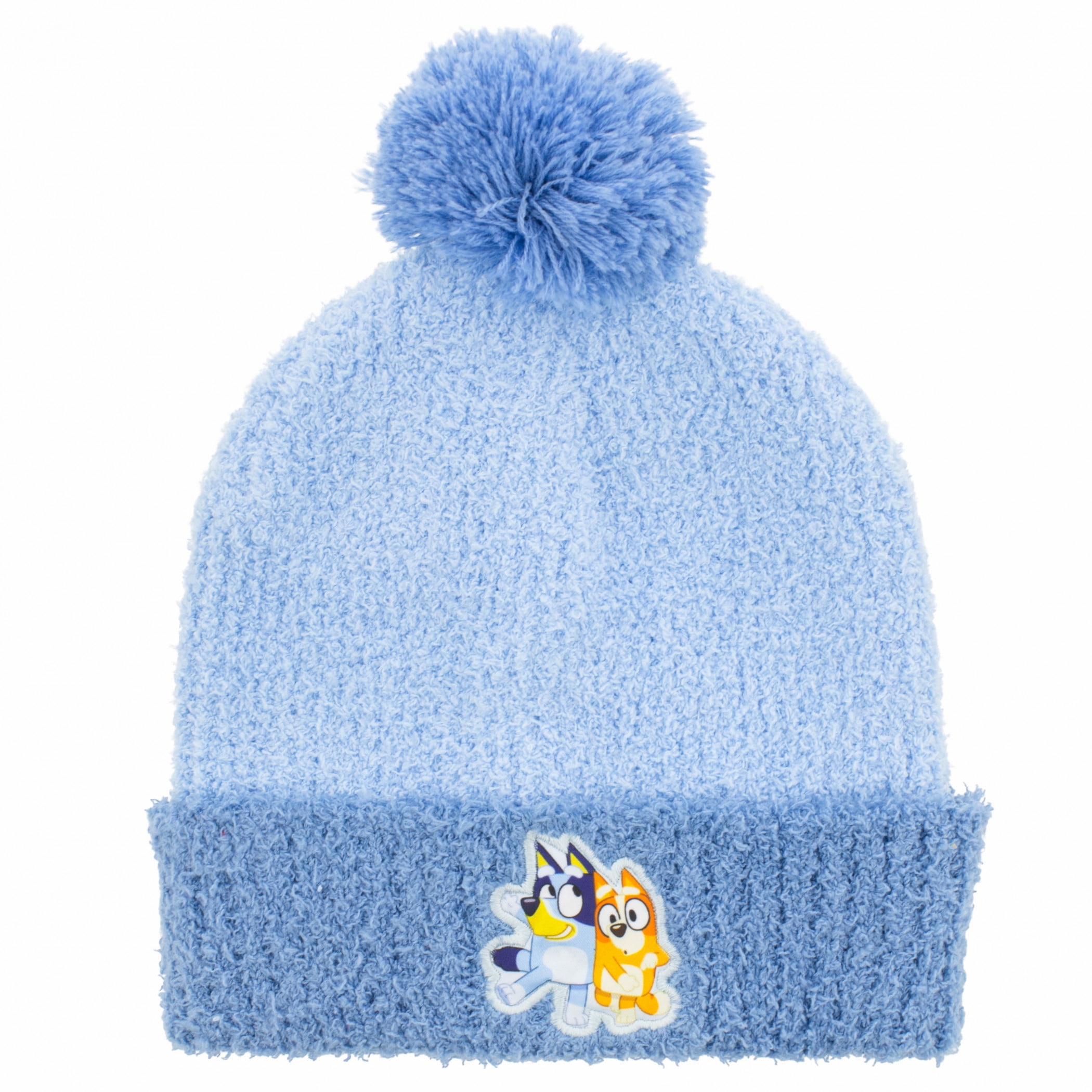 Bluey Toddler Fuzzy Cuffed Pom Beanie - Walmart.com