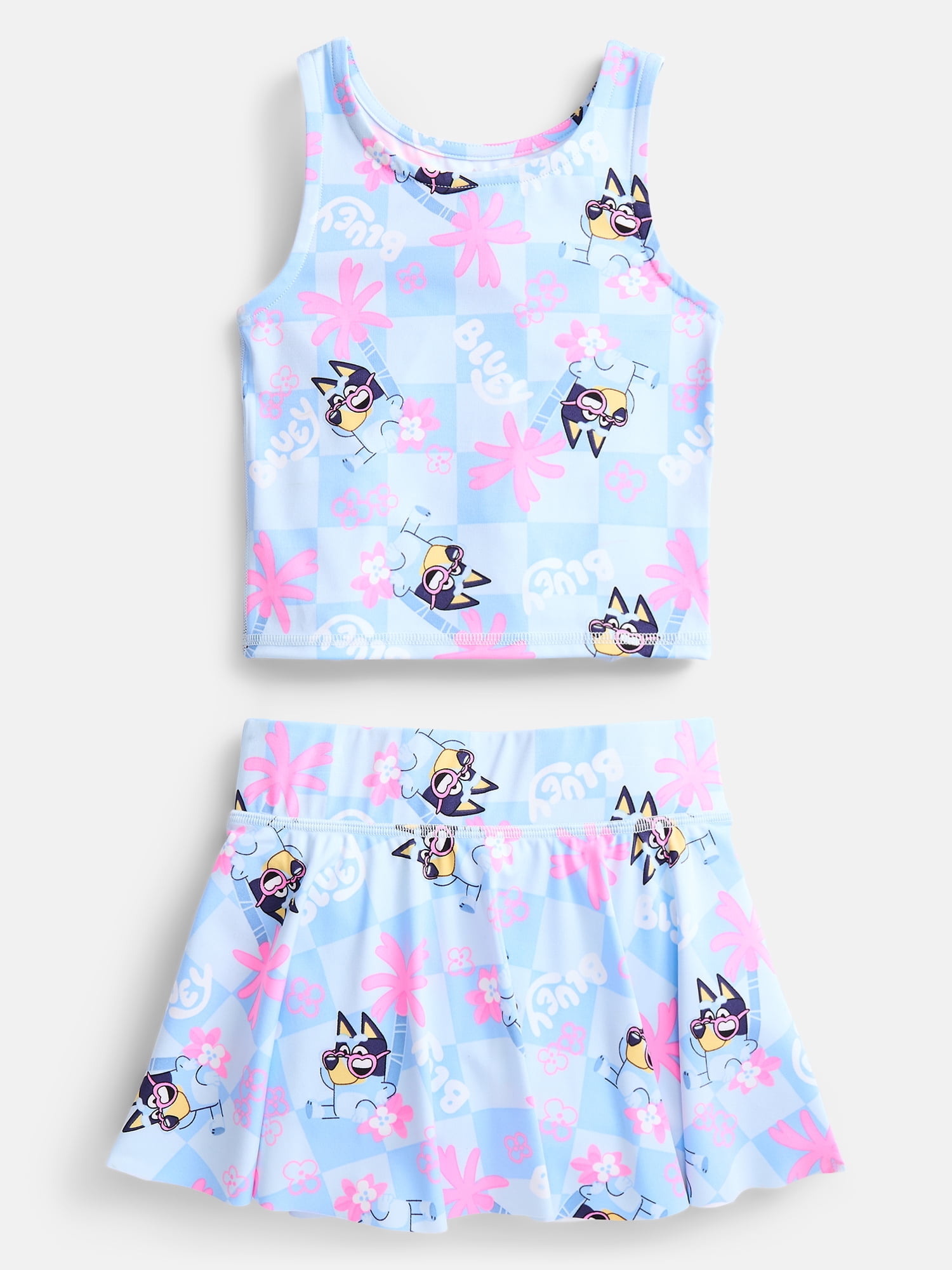Bluey Toddler Girls Active All Over Print Tank with Matching Skirt ...